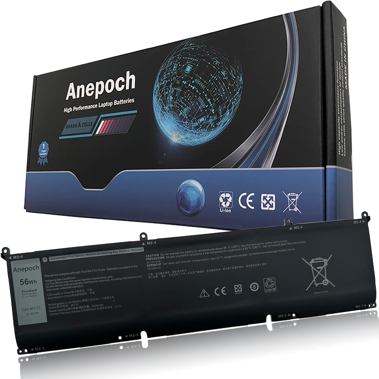 Amazon.com: HWW New 11.4V 56Wh 8FCTC Battery Compatible with Dell XPS ...