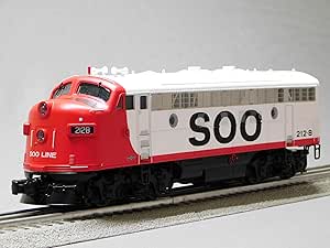 Amazon.com: M.T.H. Electric Trains MTH Premier SOO LINE F-7A Diesel Locomotive Engine #212B O ...