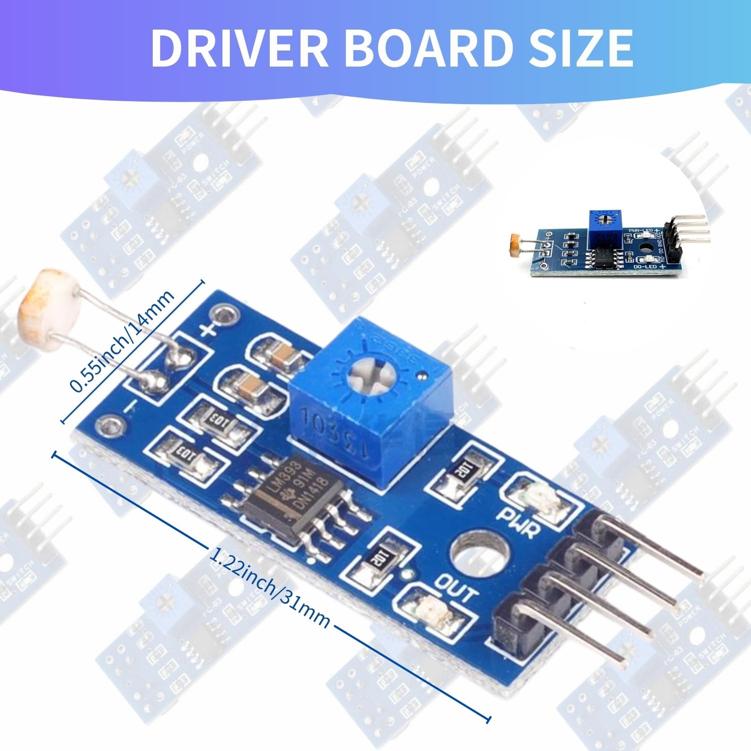 Snapklik.com : 3PCS Photosensitive Sensor Module 4 Pins 3.3-5V Light Dependent Resistor Sensor ...