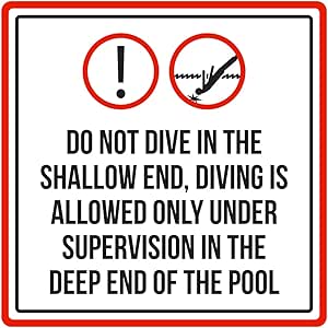 Amazon.com: iCandy Products Inc Do Not Dive in The Shallow End, Diving ...