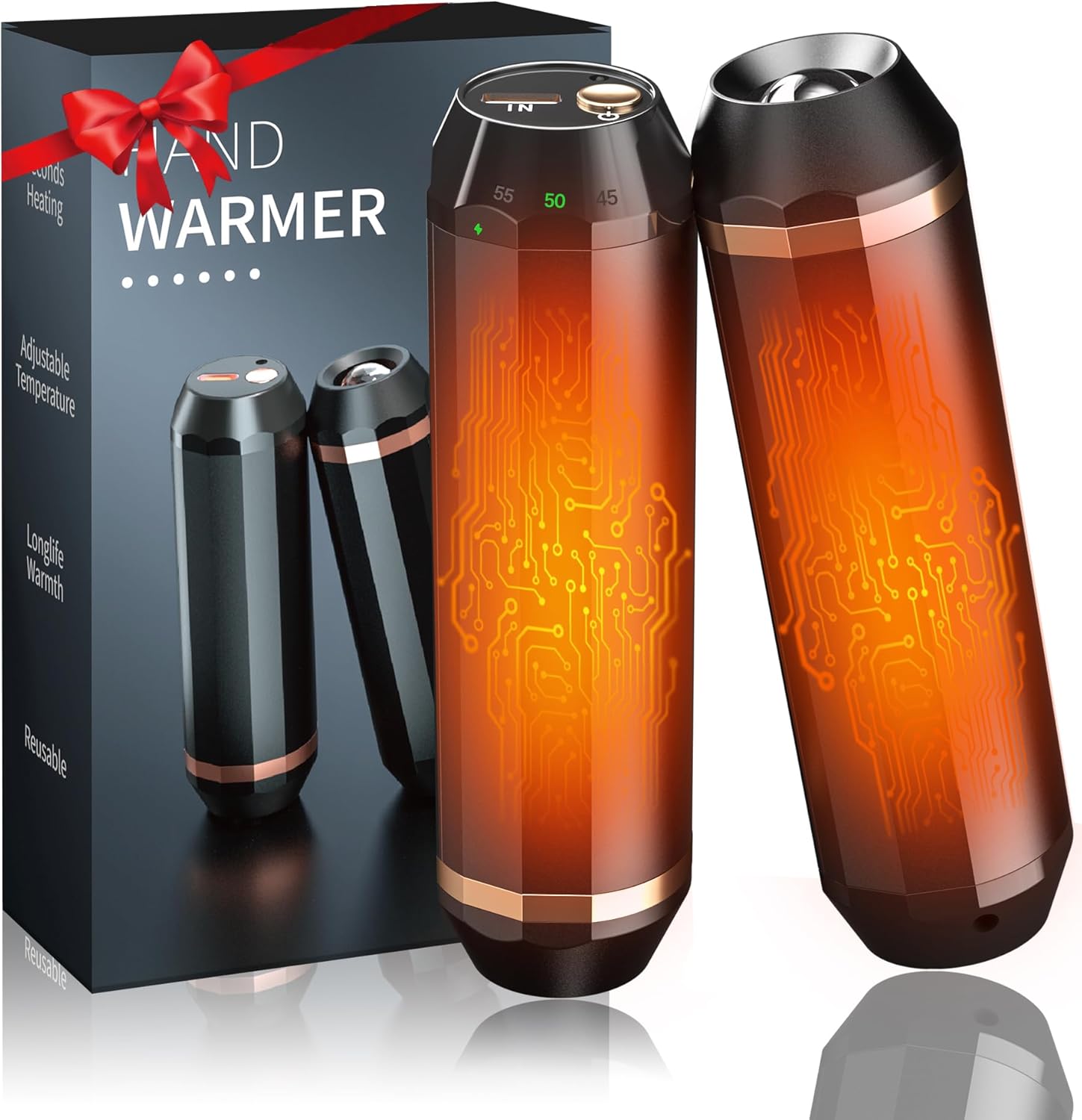 Amazon.com: Hairao Rechargeable Hand Warmer Magnetic 2 Pack,10000mAh ...