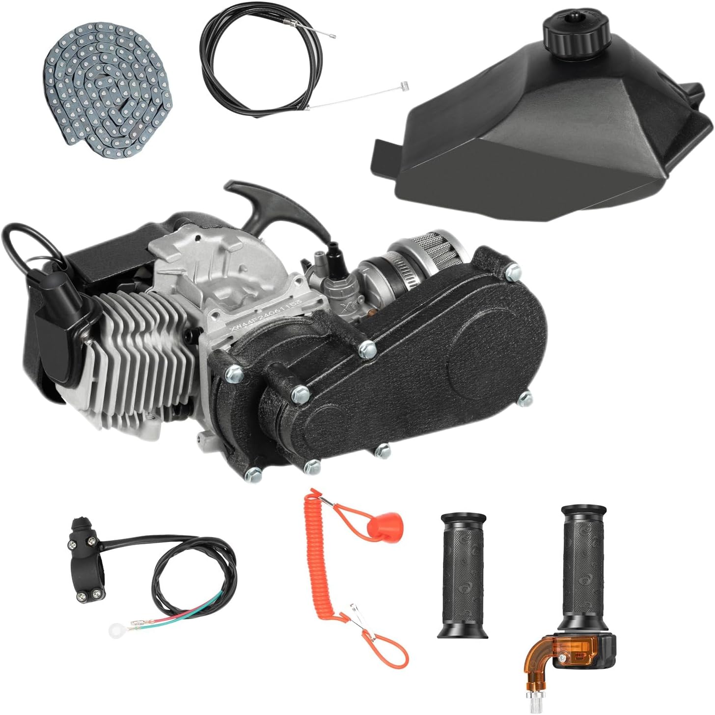 Amazon.com: KONKENIE 49CC 50CC 2 Stroke Dirt Bike Engine Motor Kit ...