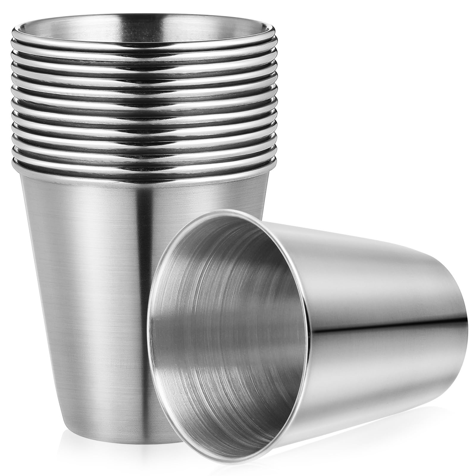 NUOBESTY 12pcs Stainless Steel Shot Glasses Dipping Sauce Dishes Bowls ...