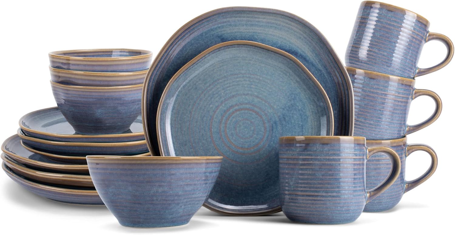 Elanze Designs Reactive Rustic Cabin Pottery Ceramic Dishes Plates ...