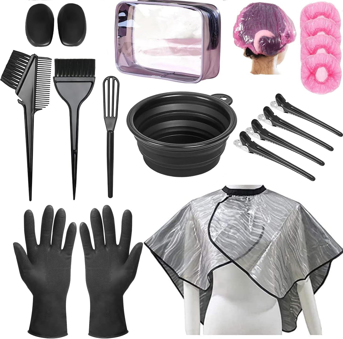 Amazon.com: 20 Pieces Hair Dye Coloring Kit, Hair Tinting Bowl, Dye ...