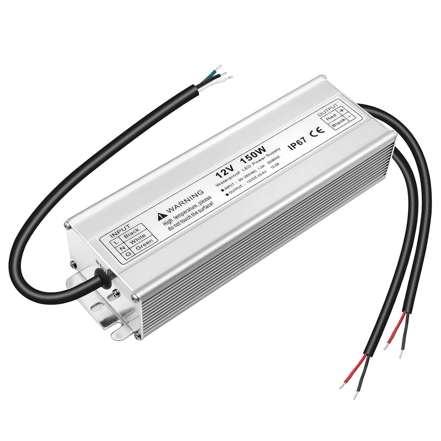 ZHONGCHEN LED Driver 150 Watts Waterproof IP67 Power Supply Transformer ...