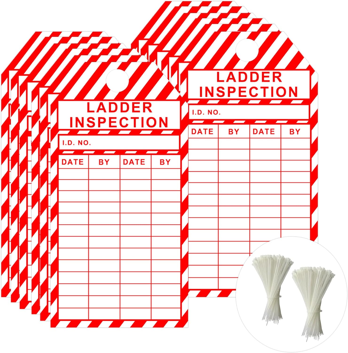Amazon.com: Ladder Safety Inspection Tags Double Sided 3 x 5.75 Inch ...