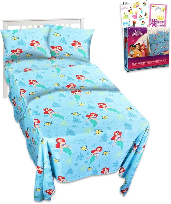 Amazon.com: The Little Mermaid Twin Bedding Set for Toddlers - Bundle ...