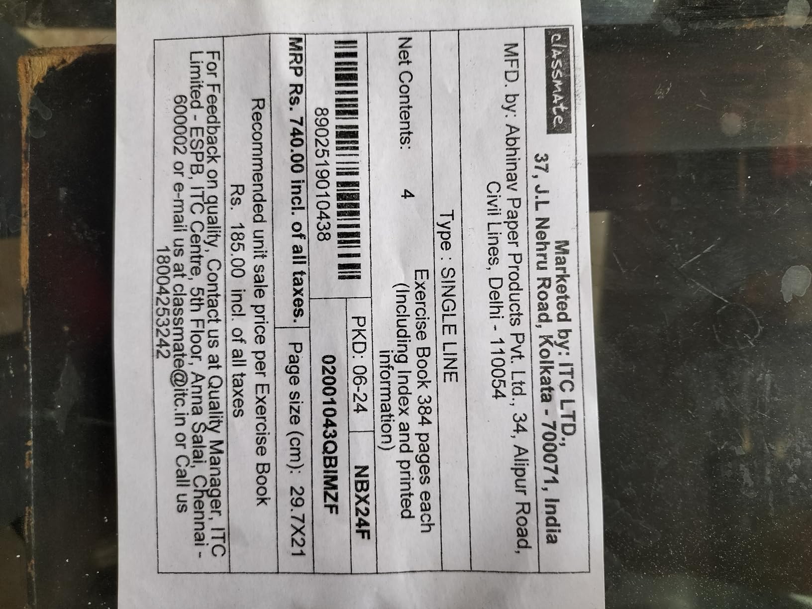 Classmate Long Book| 384 Pages | Single Line | 29.7cm x 21.0cm | Pack ...