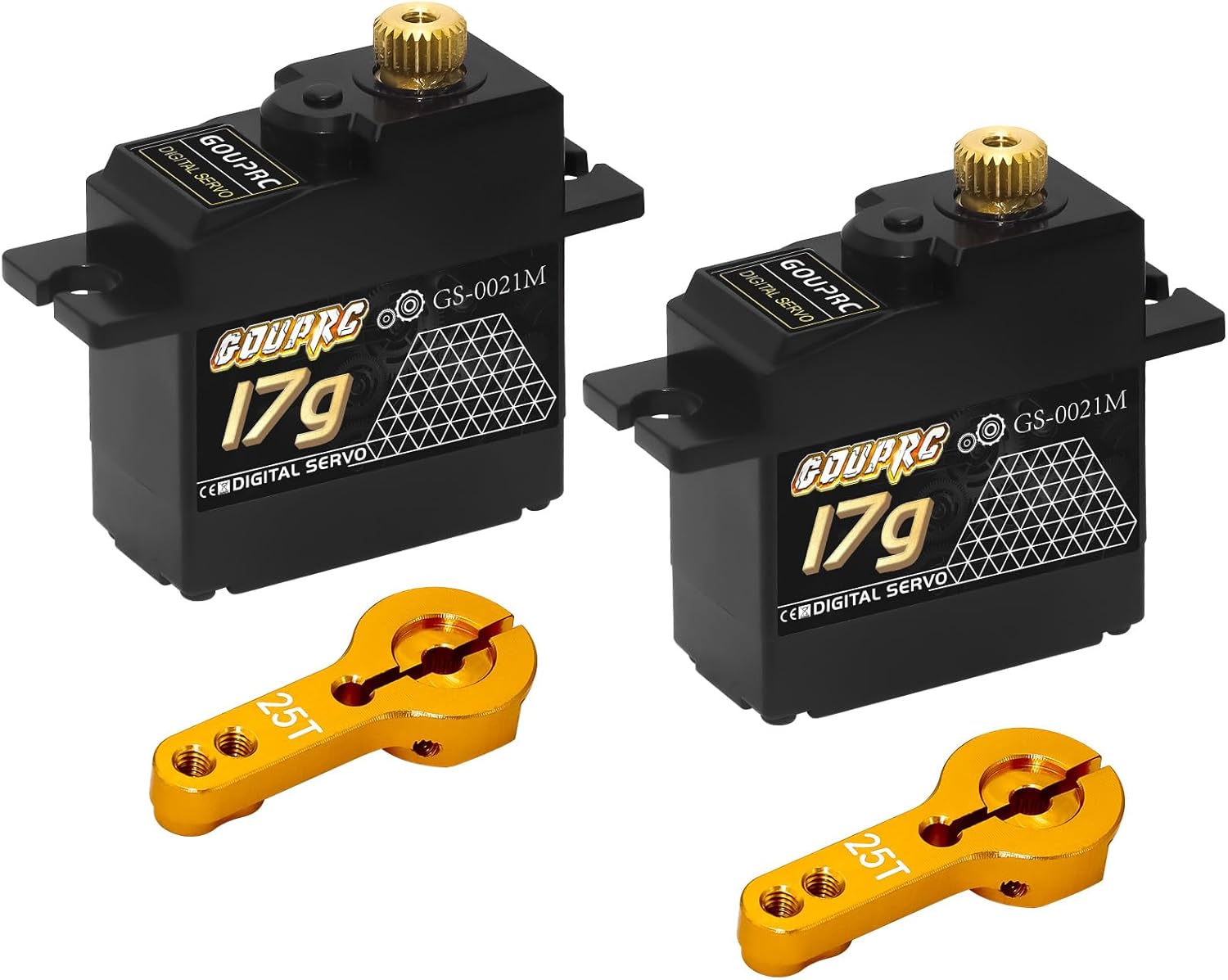 Amazon.com: GOUPRC 17G Micro Digital Servo of Metal Gear with 25T Servo ...