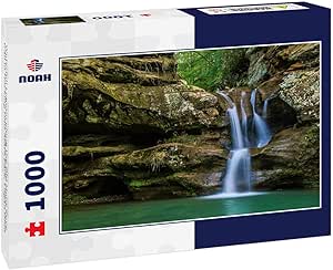 Amazon.com: Noah Jigsaw Puzzle Waterfall Lagoon Along The Old Mans Cave ...