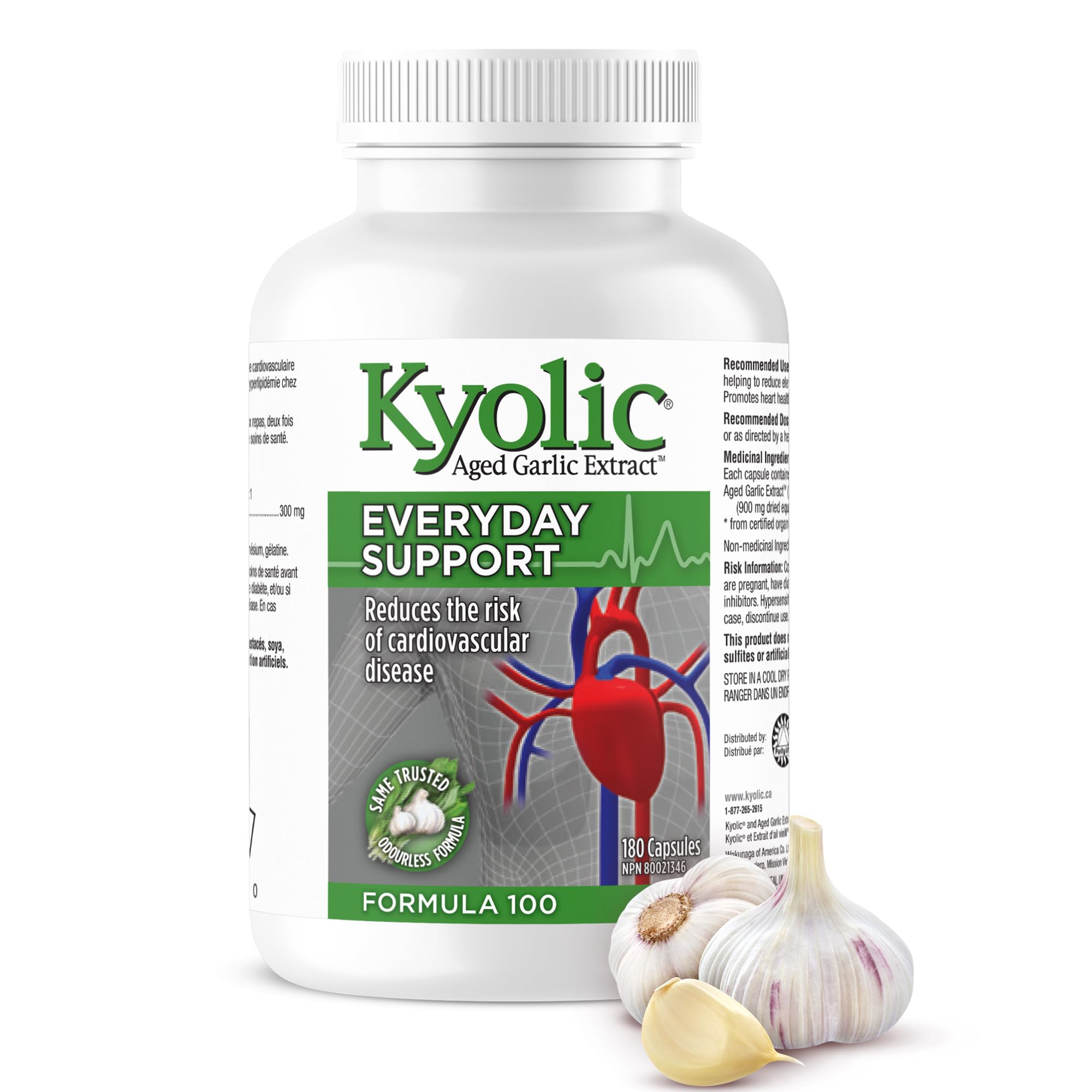 Kyolic - Aged Garlic Extract Supplements - Formula 100 Everyday Support ...