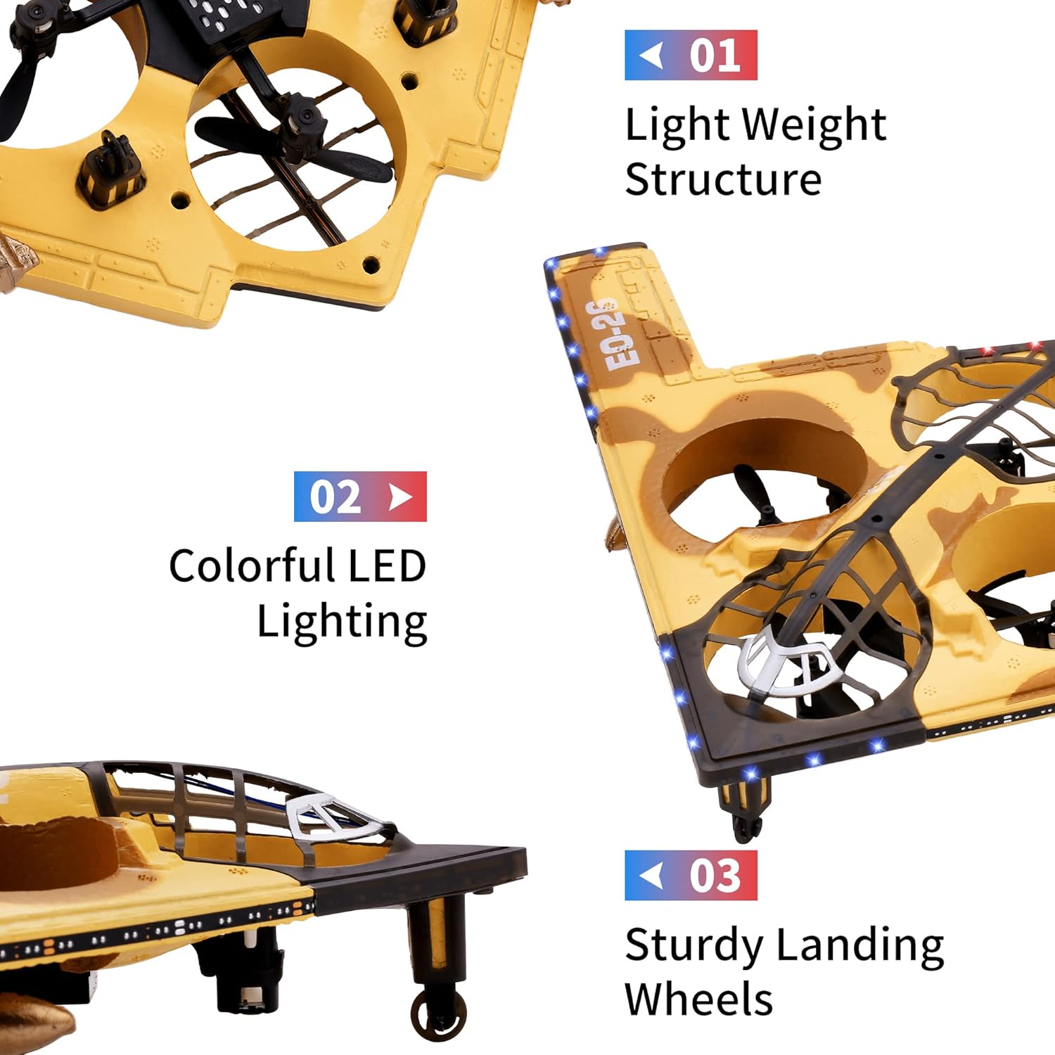 UAV B2 Fighter, un regalo para los entusiastas de los UAV, con luz LED ...