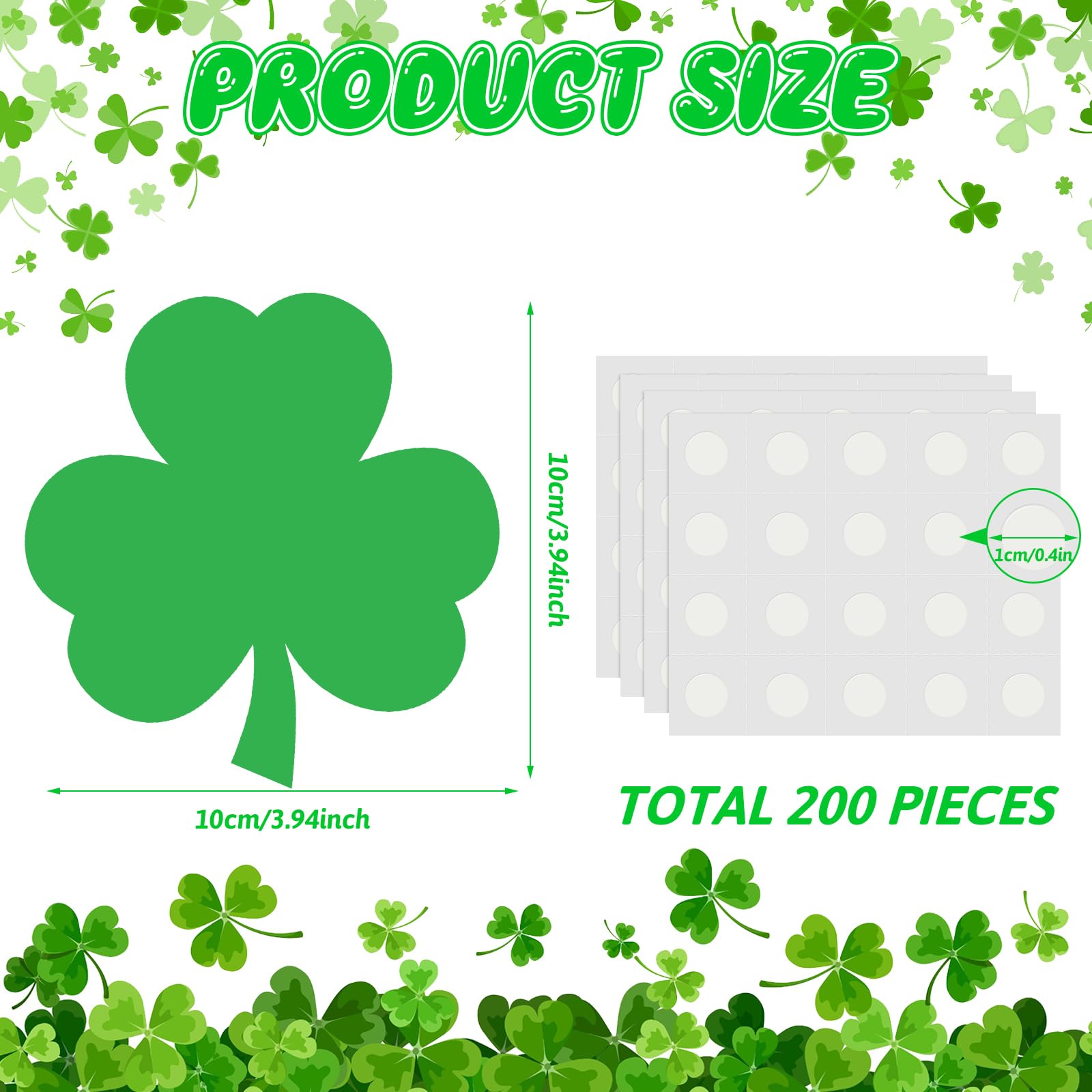 Snapklik.com : 200 Pcs St. Patricks Day Shamrock Cutouts Bulletin Board ...