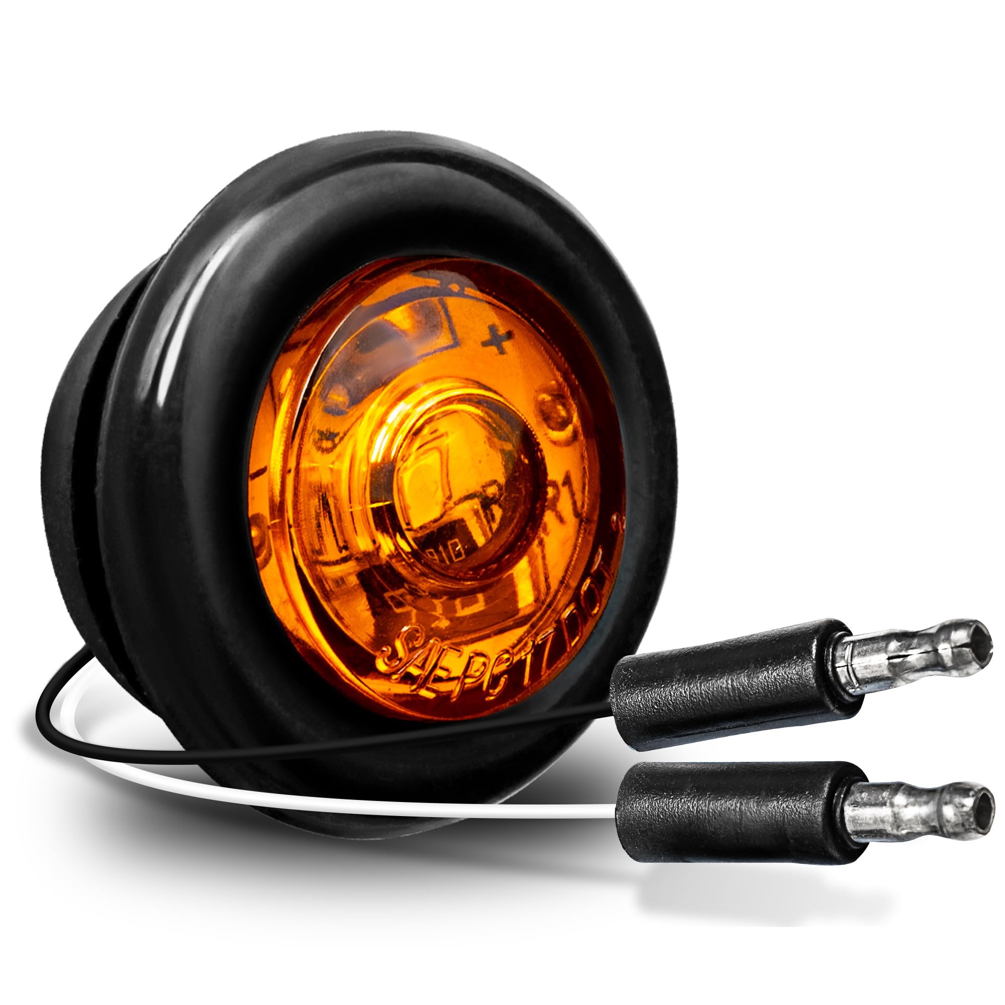 Snapklik.com : TRUE MODS 3/4" Inch Round Amber Trailer 12V LED Marker ...