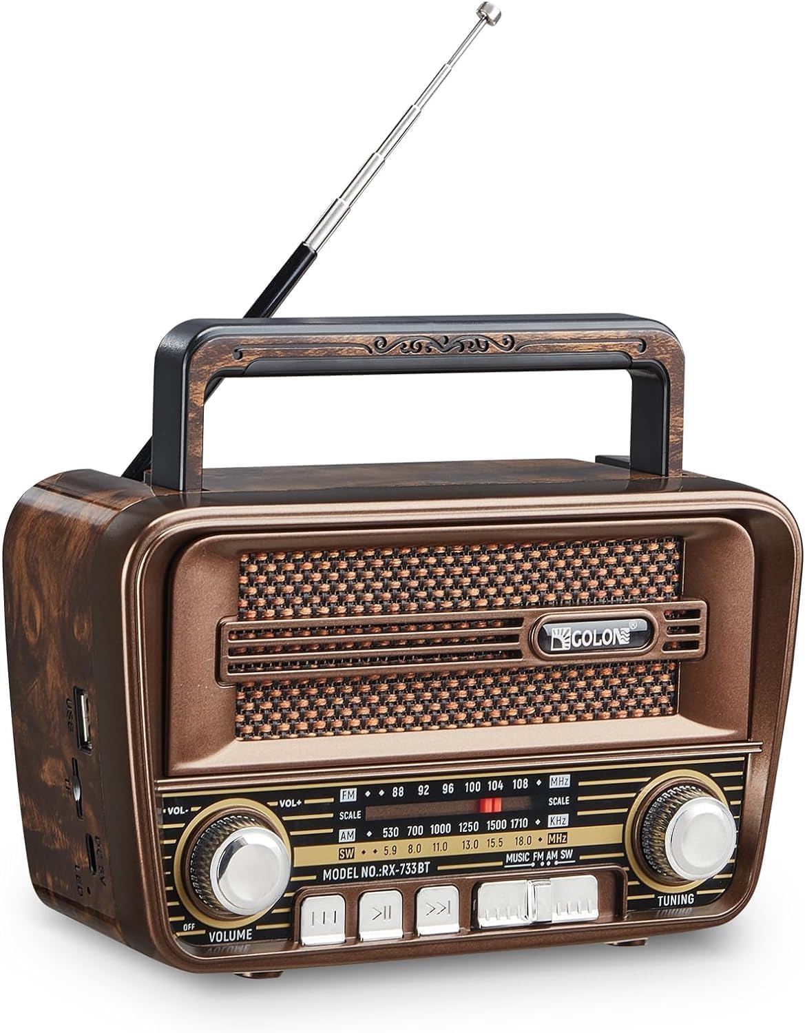 Gelielim Retro Radio AM FM, Portable Shortwave Radios with Best ...