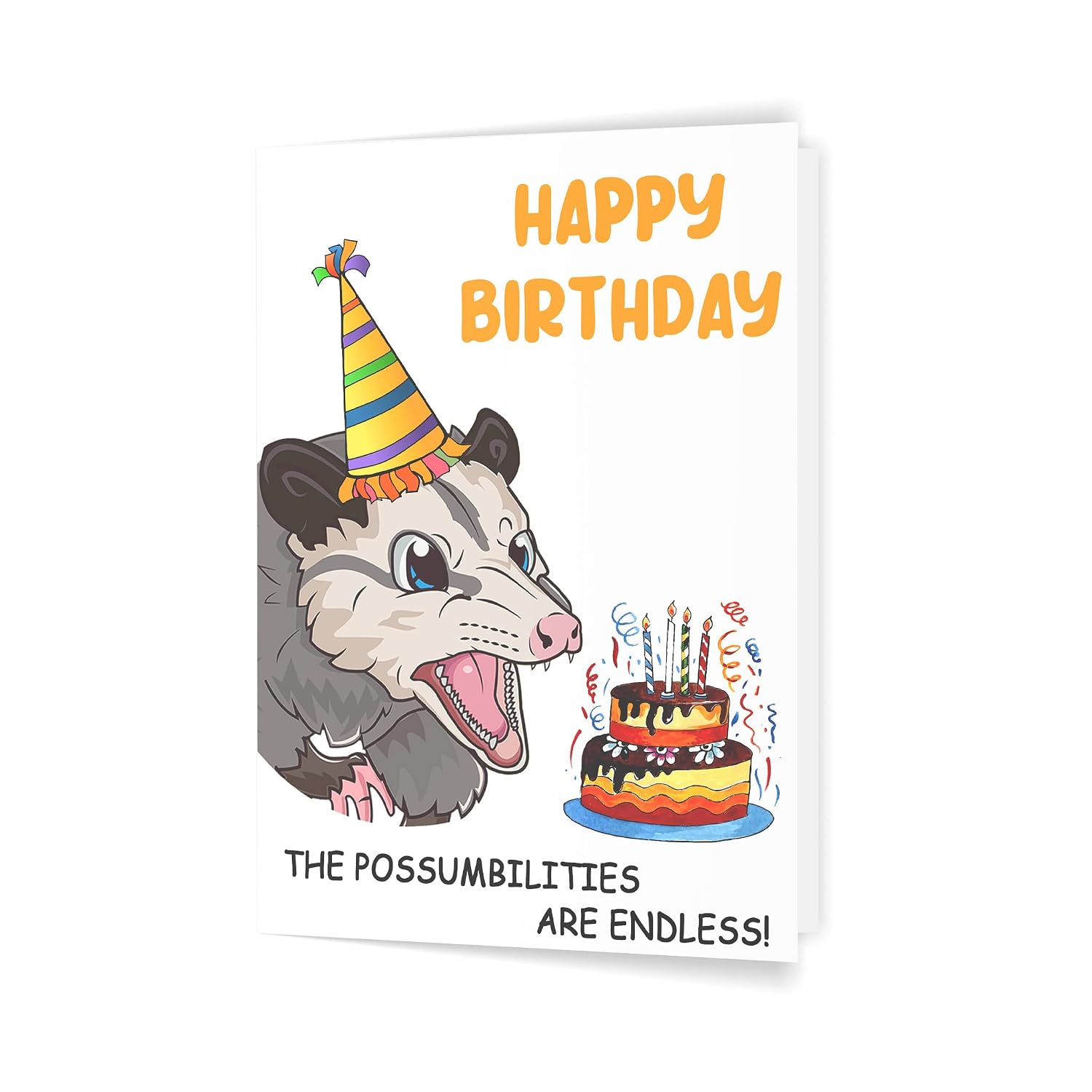 Amazon.com: Miraki The Possumbilities Are Endless Happy Birthday Card ...