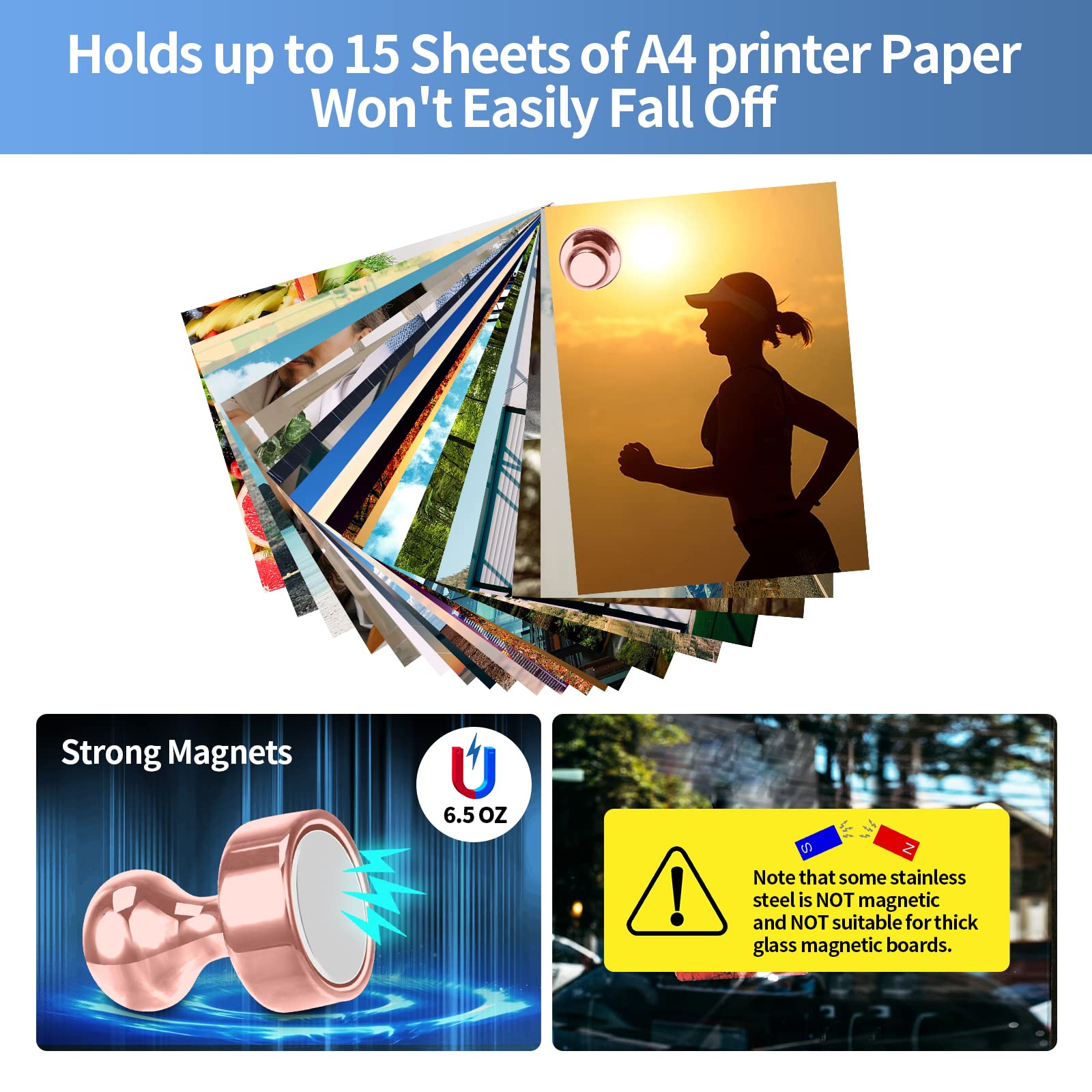 Snapklik.com : 12Pack Rose Gold Fridge Magnets Refrigerator Magnets ...