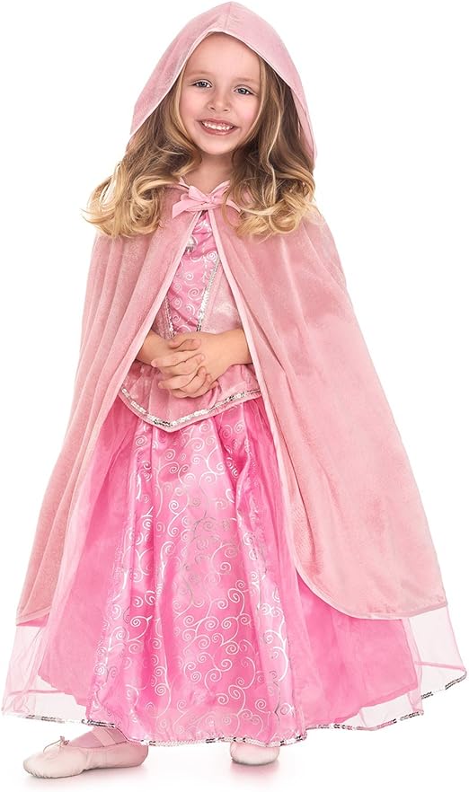 Amazon.com: Little Adventures Traditional Hooded Princess Cloaks (Pink ...