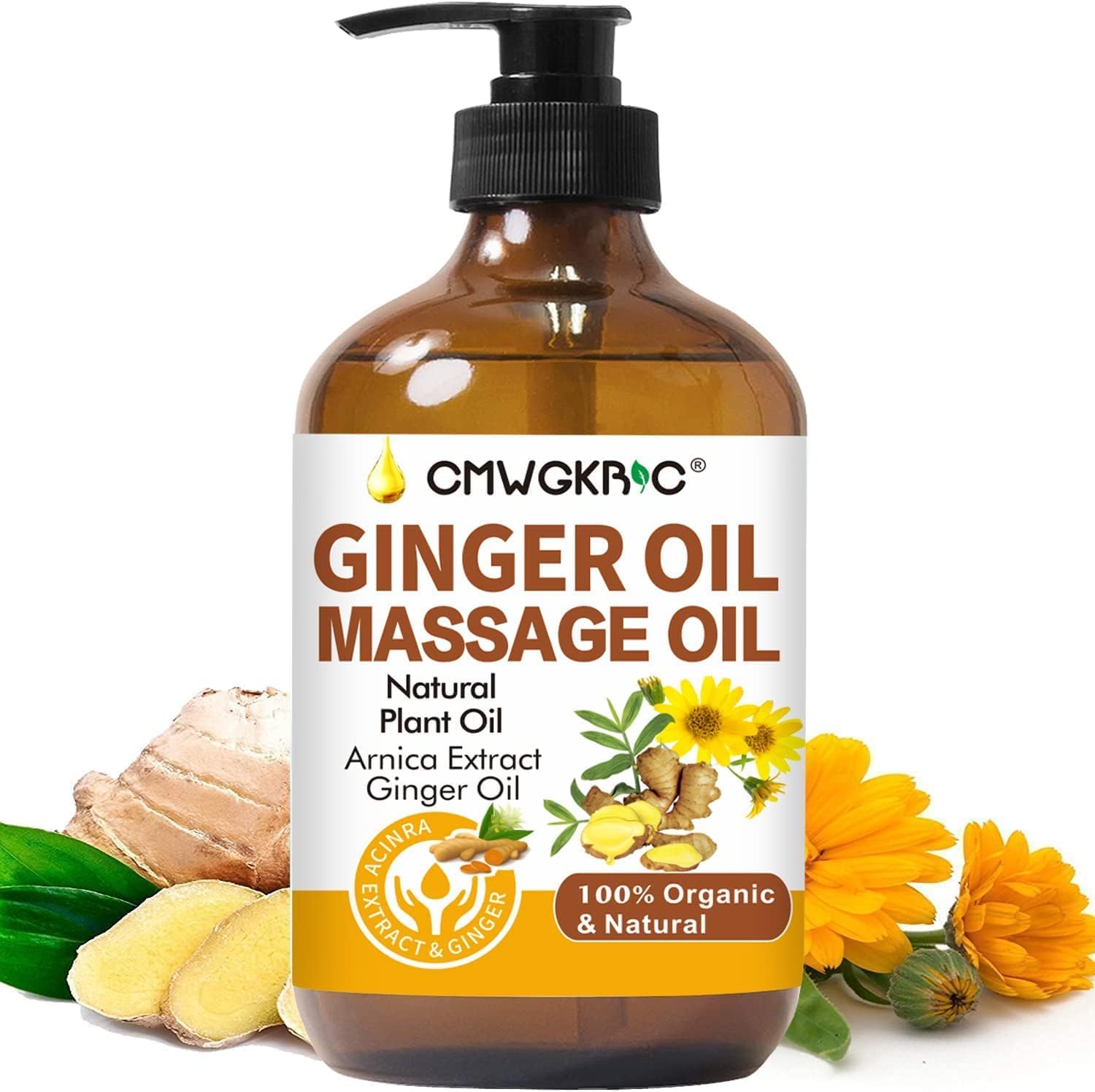 Amazon.com: Ginger Oil,Ginger Massage Oil for Lymphatic Drainage ...
