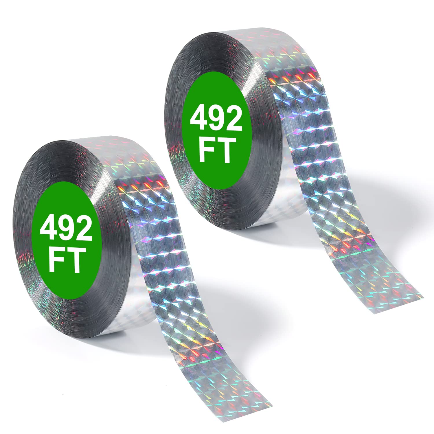Reflective Scare Tape, 492ft Reflective Tape Double Sided Flash Tape ...