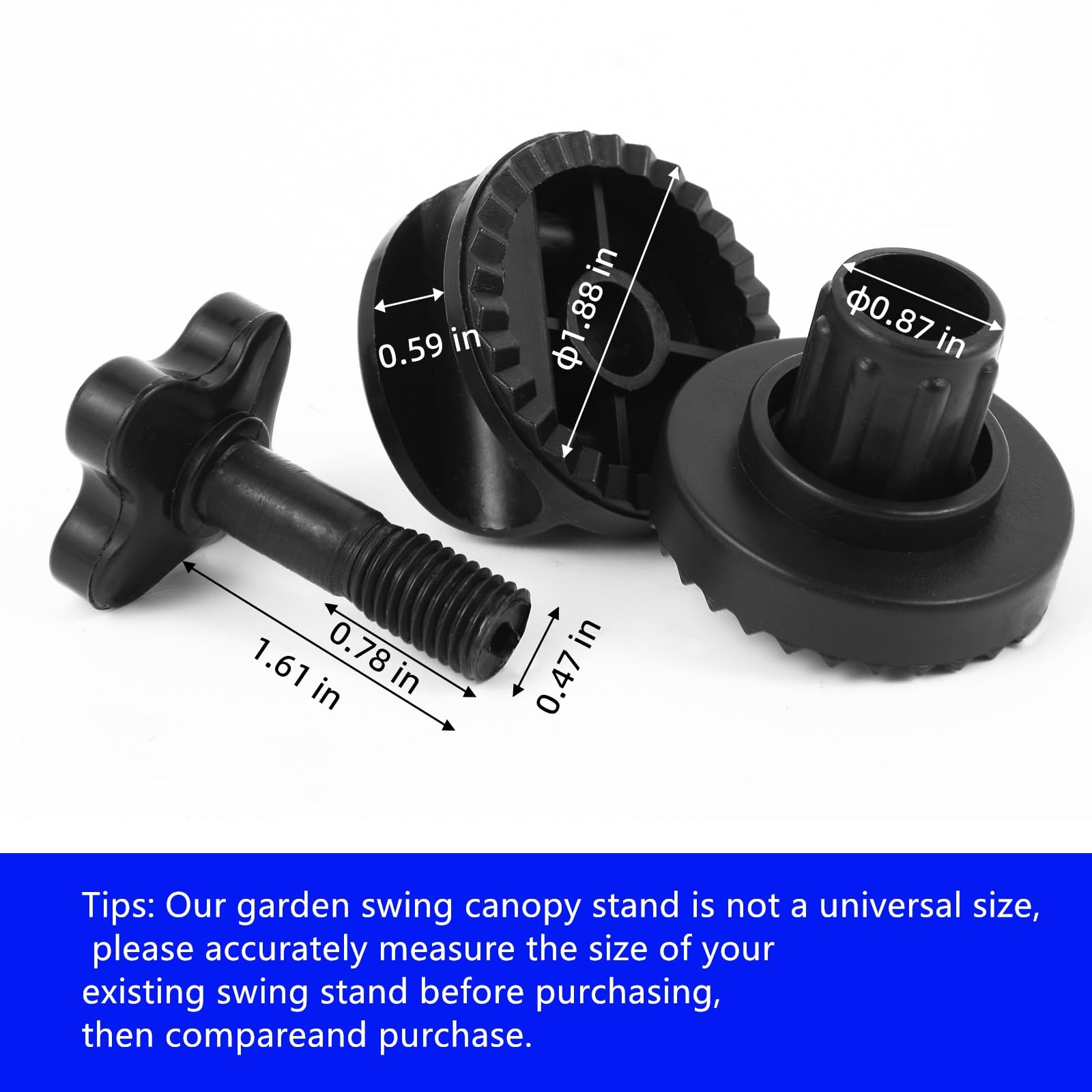 Snapklik.com : Garden Swing Plastic Fittings 2Pcs,Porch Patio Swing ...