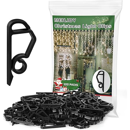 Amazon.com: WHYHKJ 50PCS Christmas Gutter Clips, Christmas Clip ...