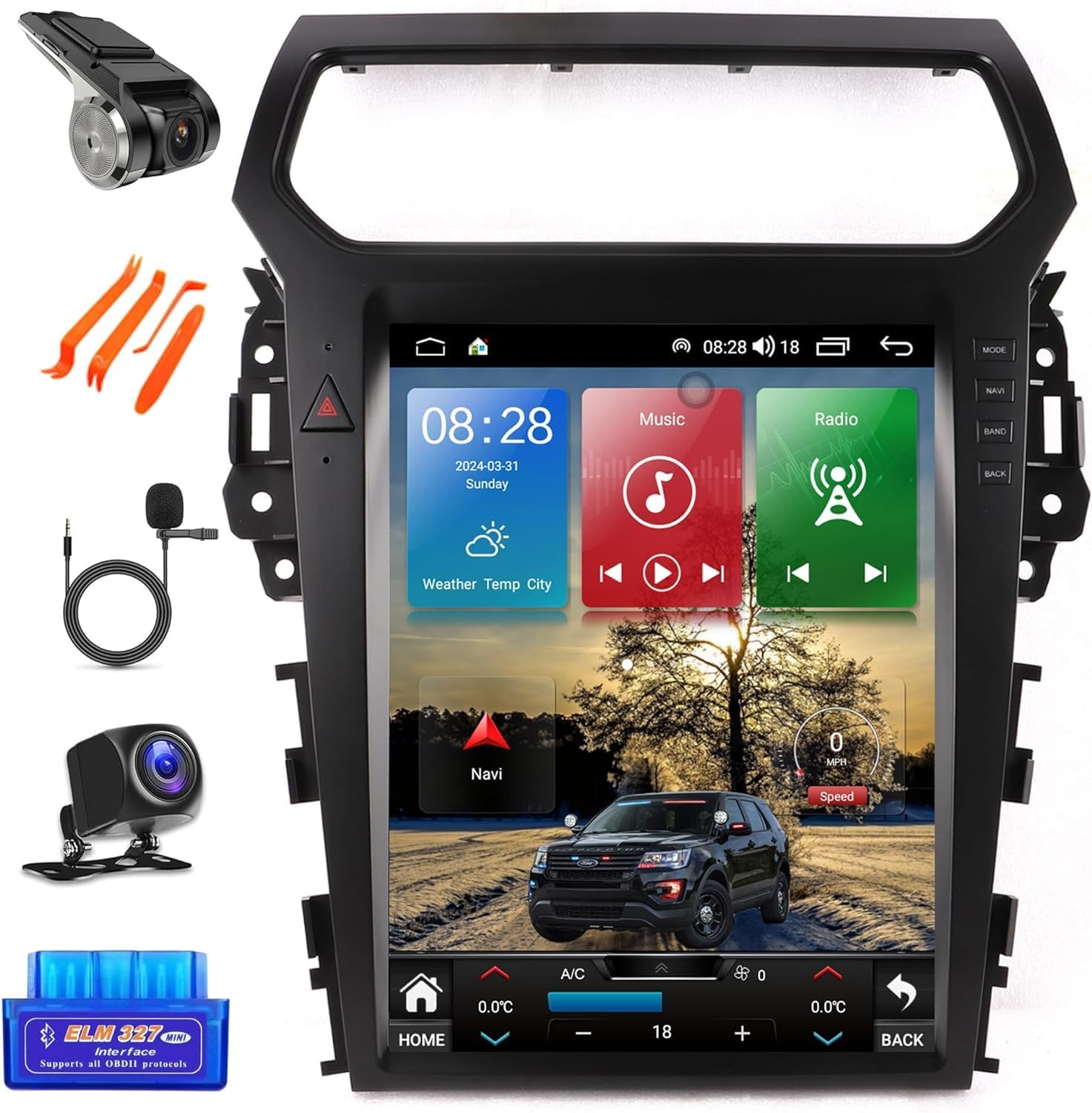 Amazon.com: Car Android Stereo Radio for Ford Explorer 2010-2020 ...