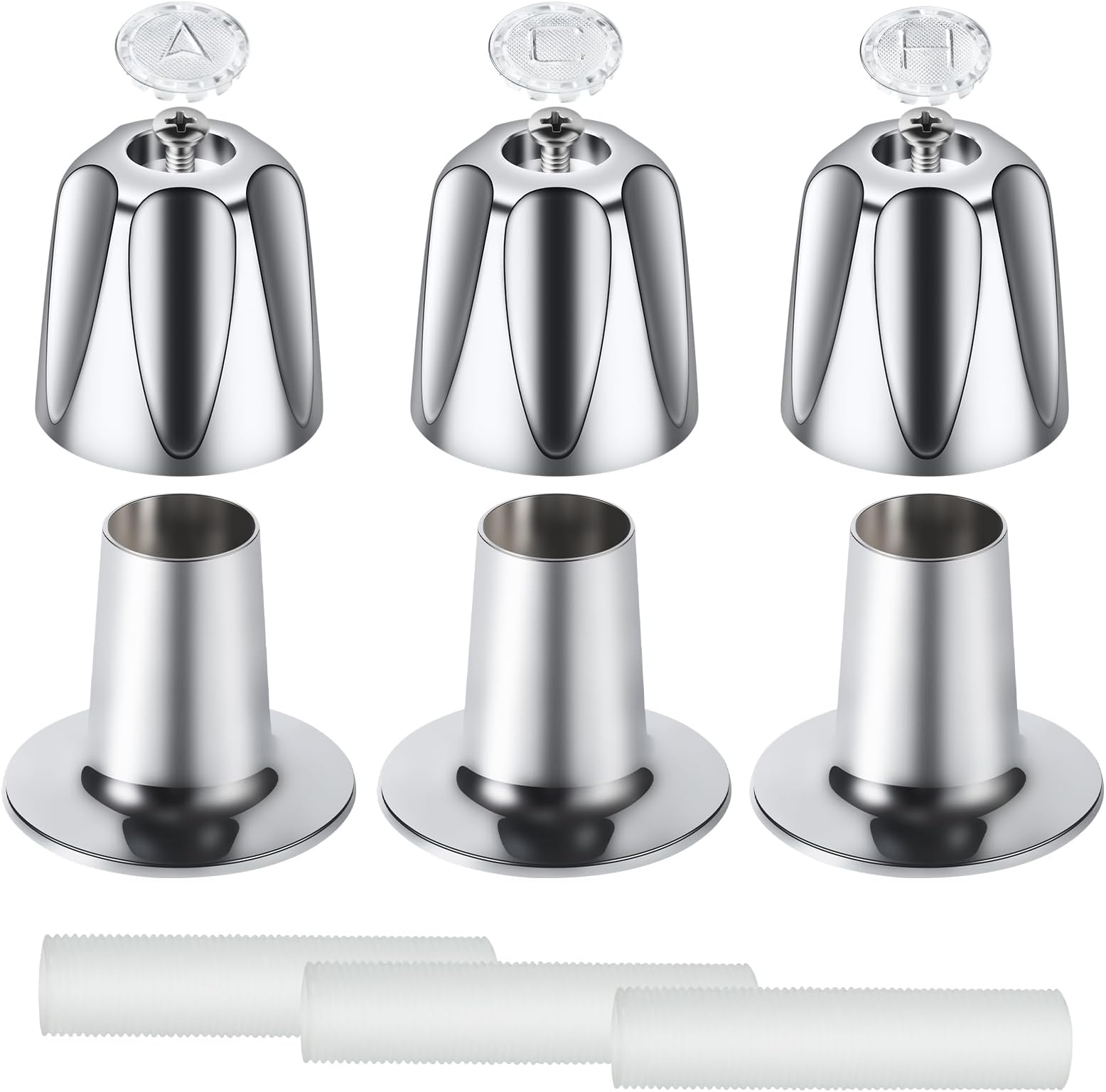 standwme 81428 Bathtub and Shower Knobs 3 Piece Replacement Kit for ...