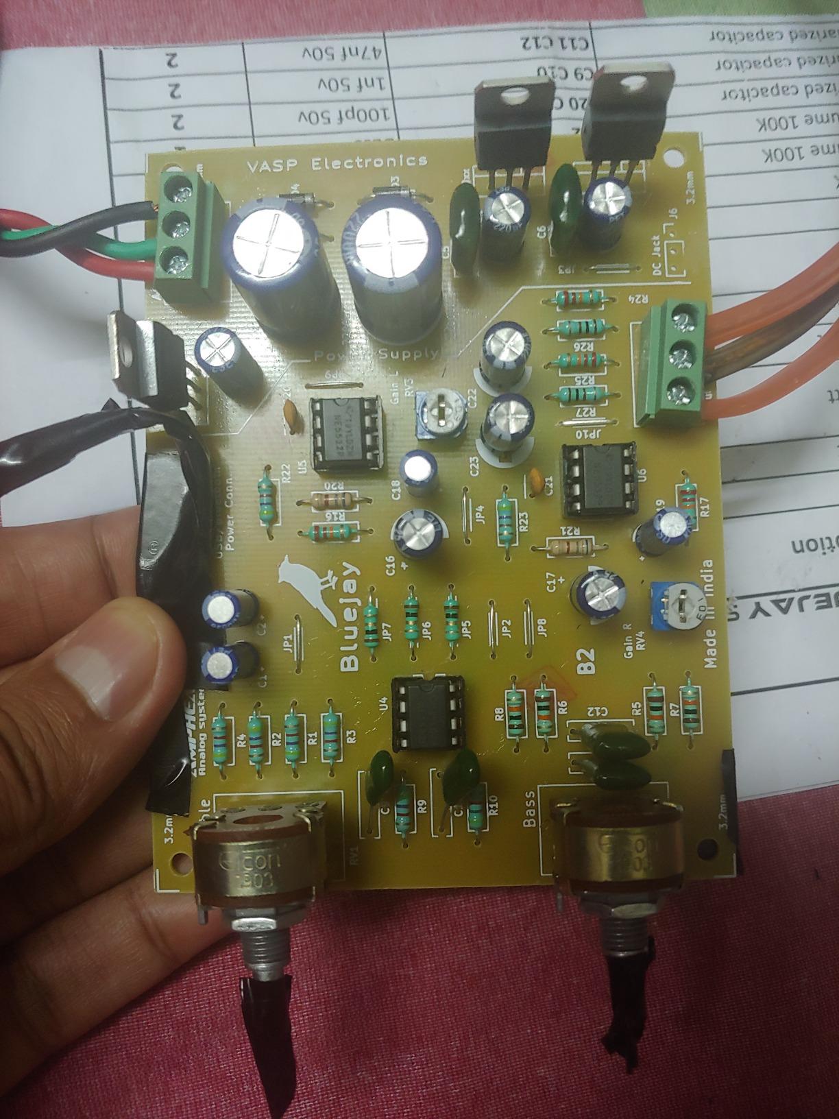 VASP Electronics High Gain Stereo Bass Treble PCB board for Audio ...