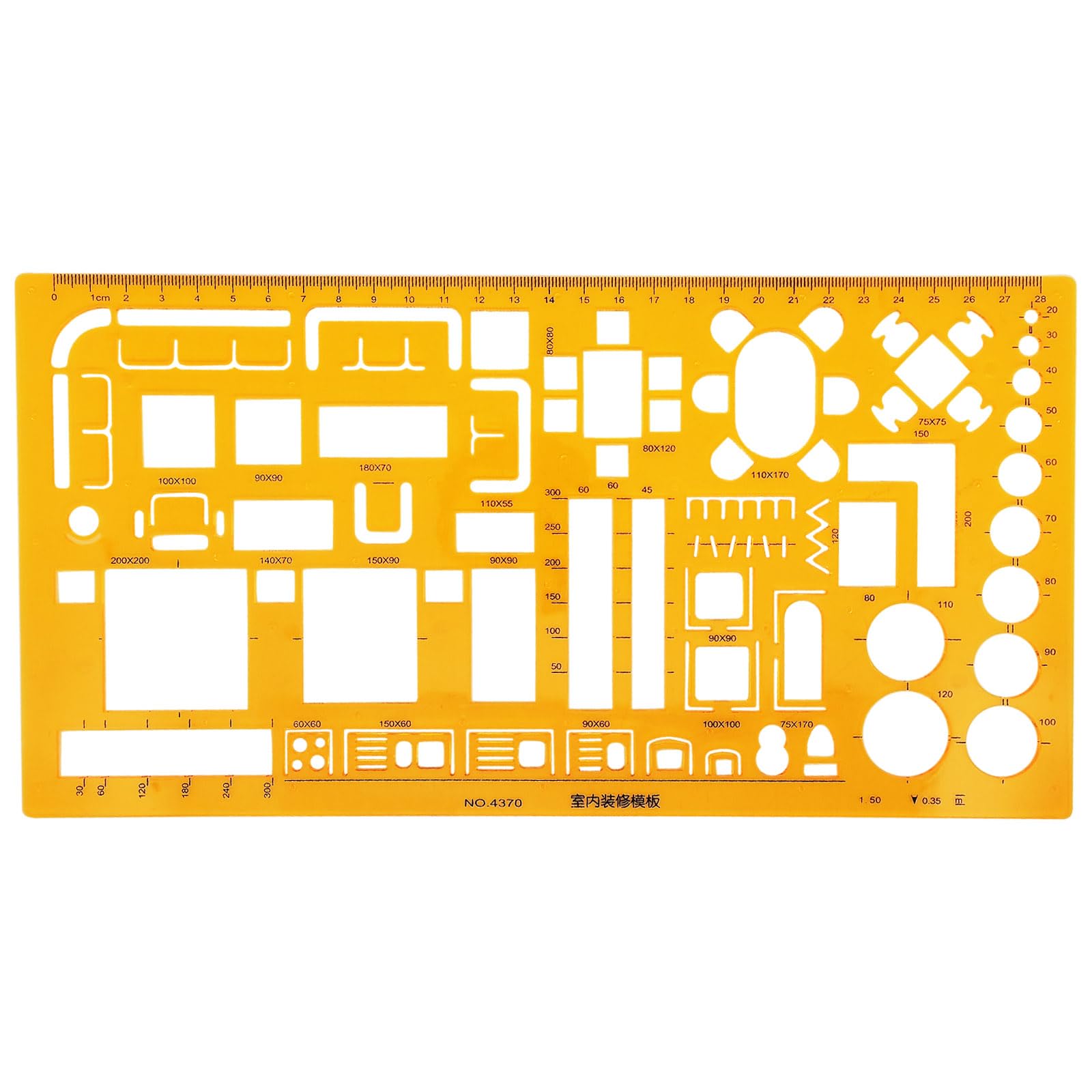Flowchart Symbol Drafting Template Ruler,Geometric Drawing Template ...