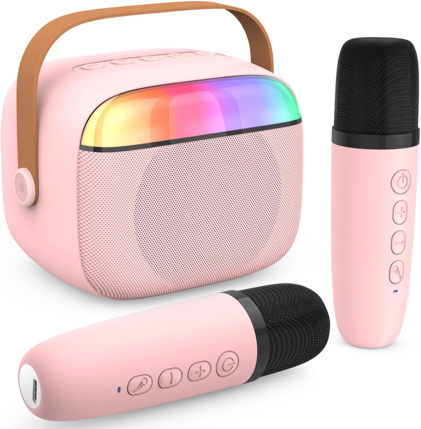 PKBD Kids Karaoke Machine,Portable Bluetooth Speaker with 2 Wireless ...