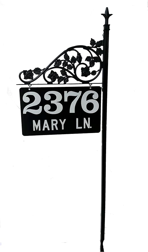 Amazon.com: Personalized Reflective Home Address Sign - 36" Post with ...