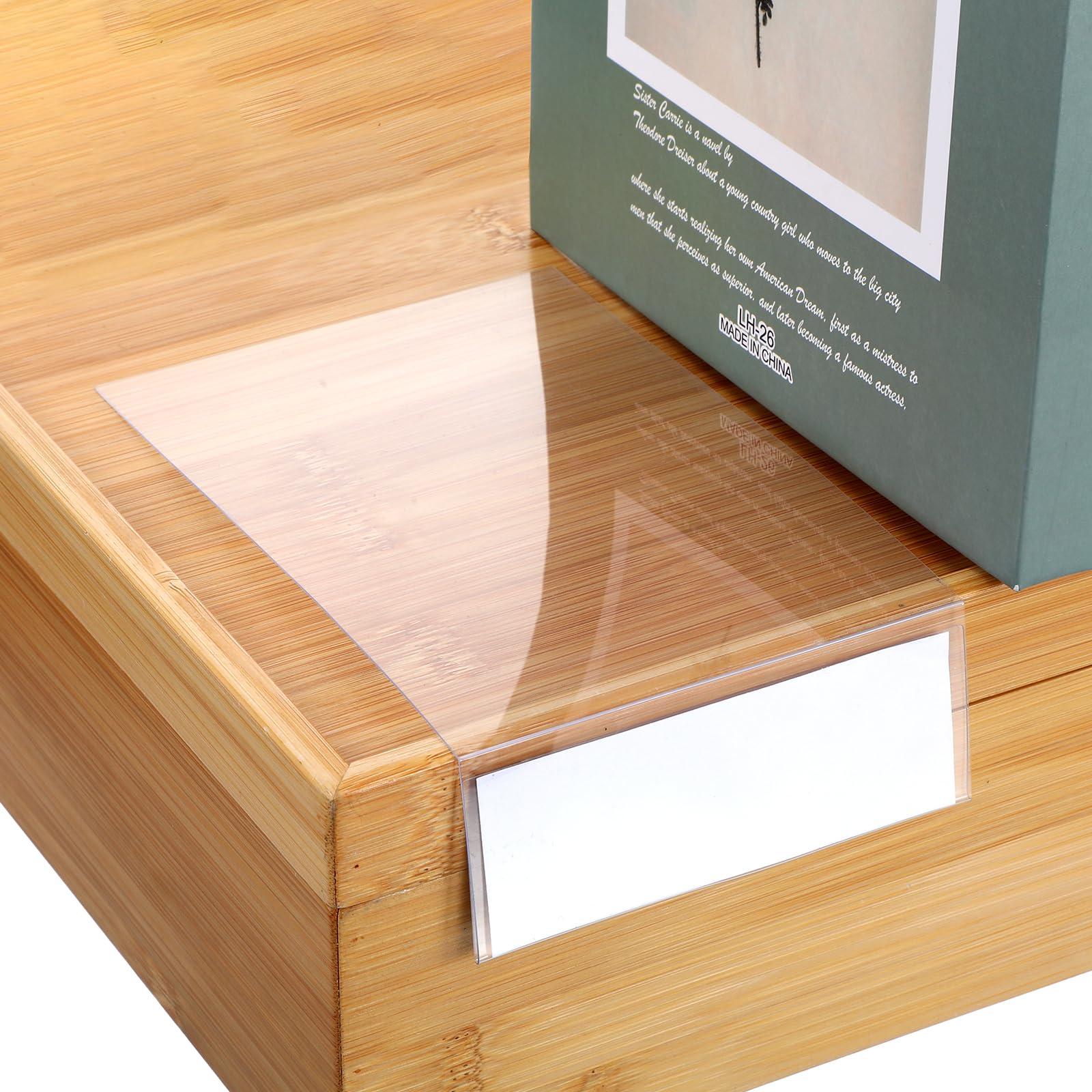 Snapklik.com : 50 Pcs Library Shelf Label Holders 6 X 4 Inch Moveable ...
