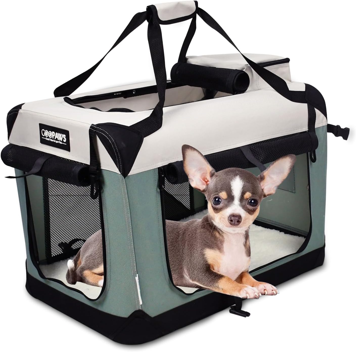 Amazon.com : JESPET Soft Dog Crates Kennel for Pets, 3 Door Soft Sided ...
