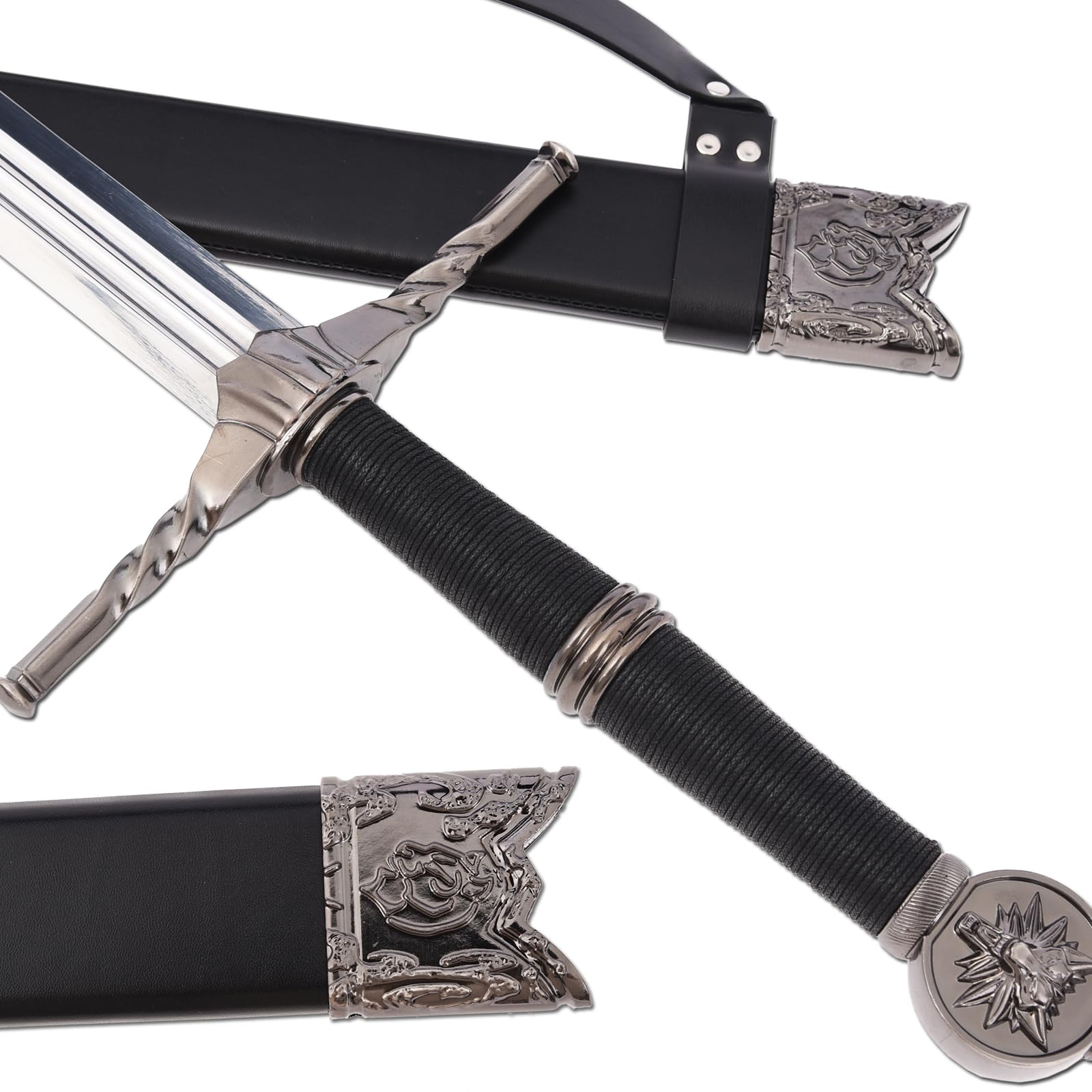 Stainless Steel The Witcher Sword Wolf Steel Two Handed Sword -Game ...