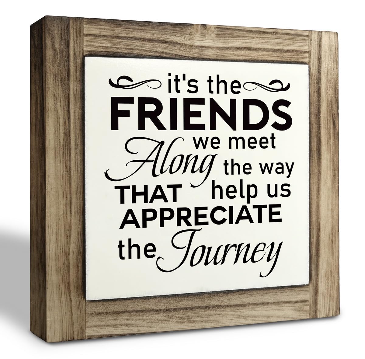Amazon.com : Friend Decor Sign, Friendship Gift, Box Wood Plaques Desk ...