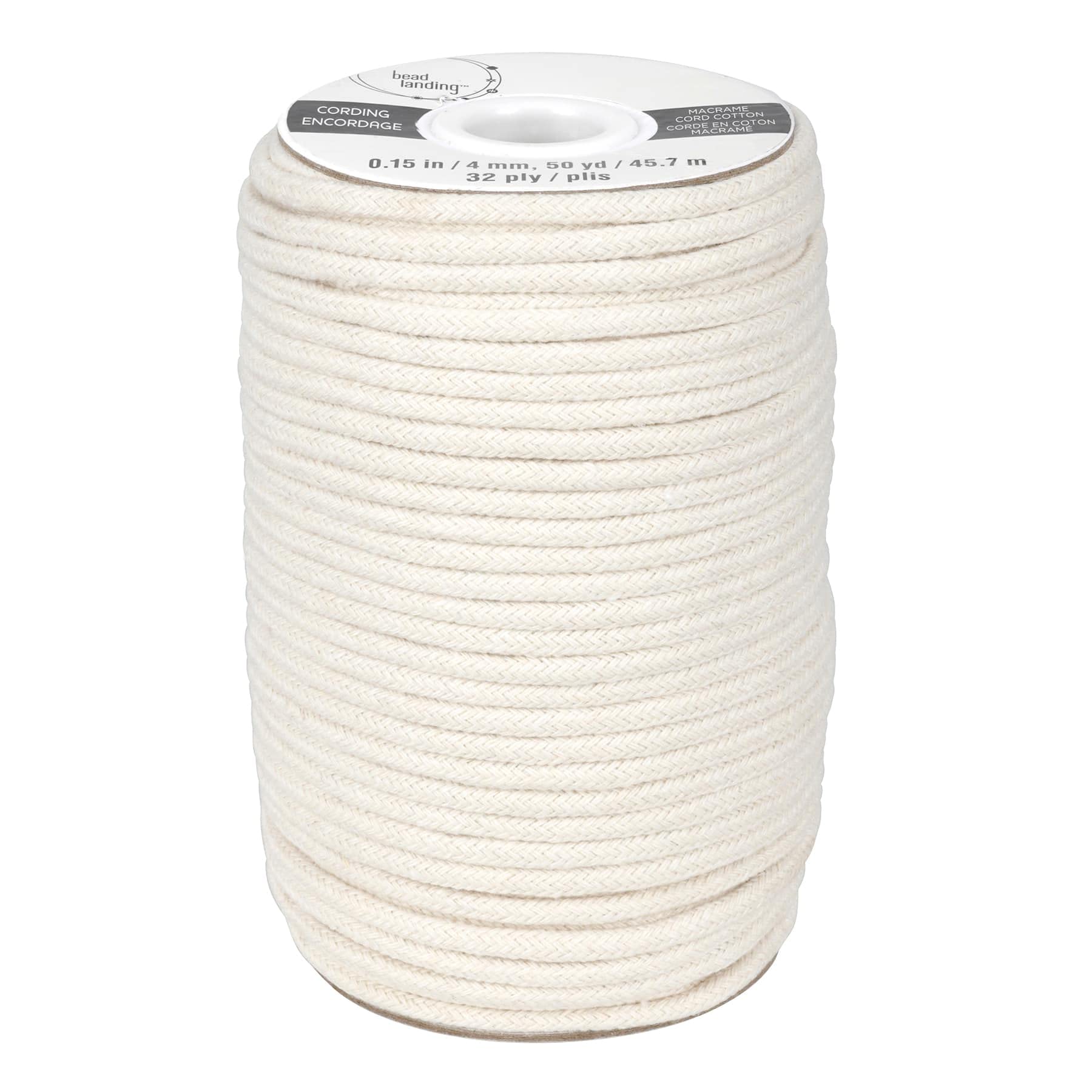 Amazon.com: 8 Pack: 4mm Natural Cotton Macramé Cord by Bead Landing ...