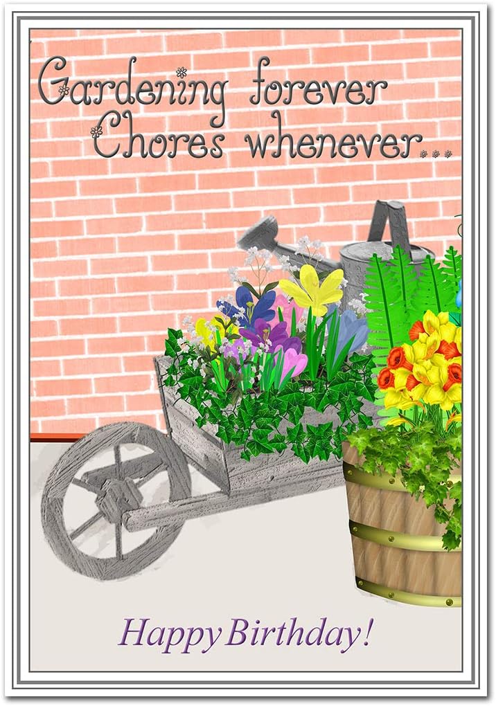 Gardening Birthday Card for him or her – Happy Birthday cards for ...