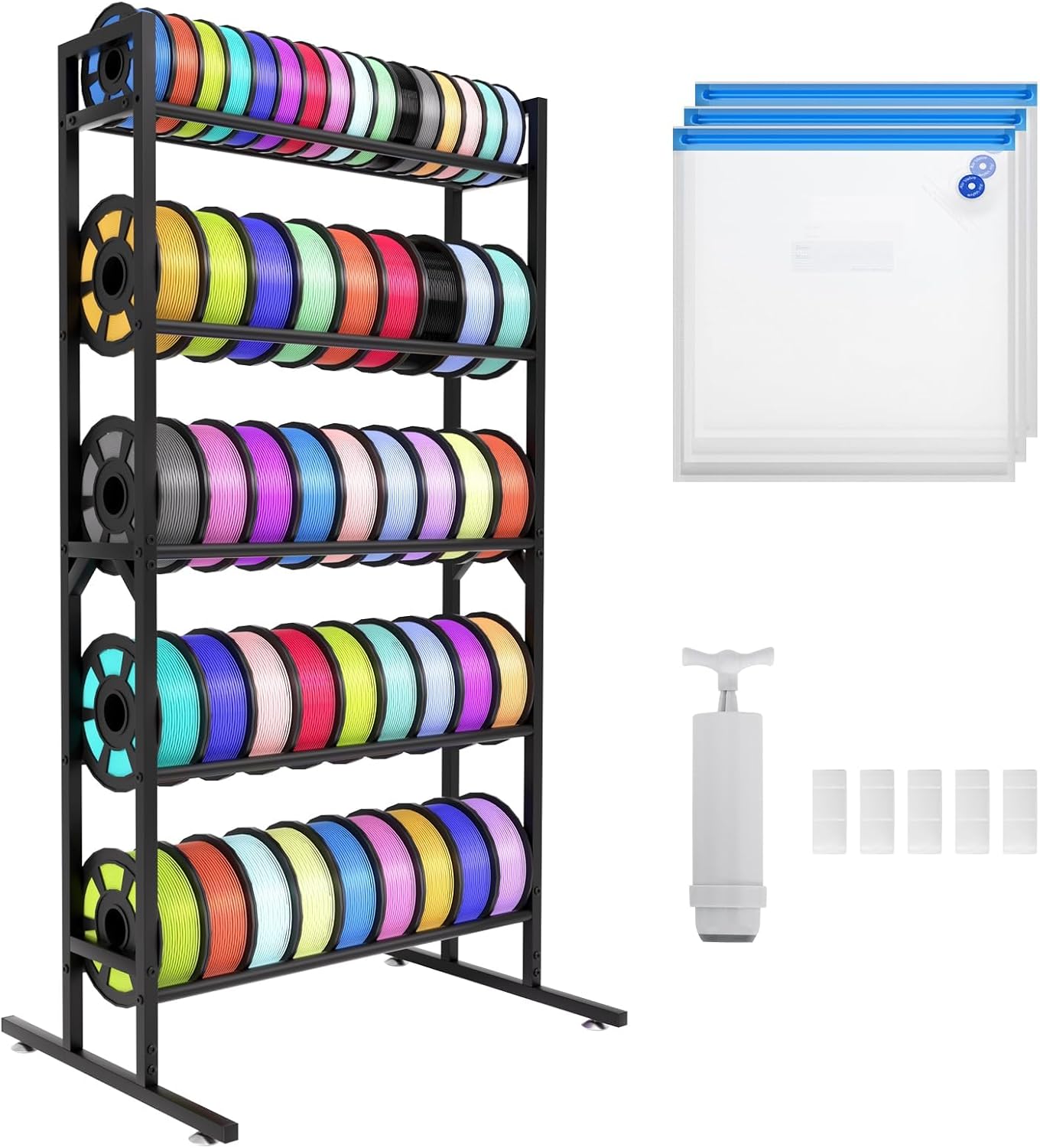 Amazon.com: LUCKUP 3D Printer Filament Storage Rack, 5-Tier Large ...