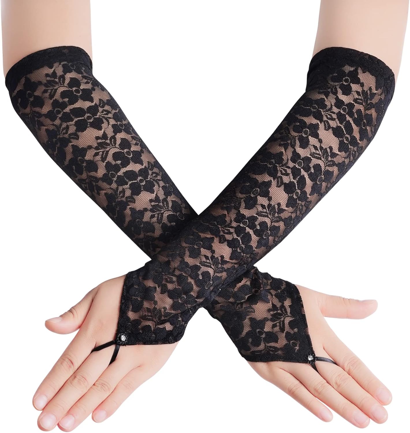 Hmxpls Fingerless Lace Arm Sleeves for Women, Sexy Lingerie Gloves ...