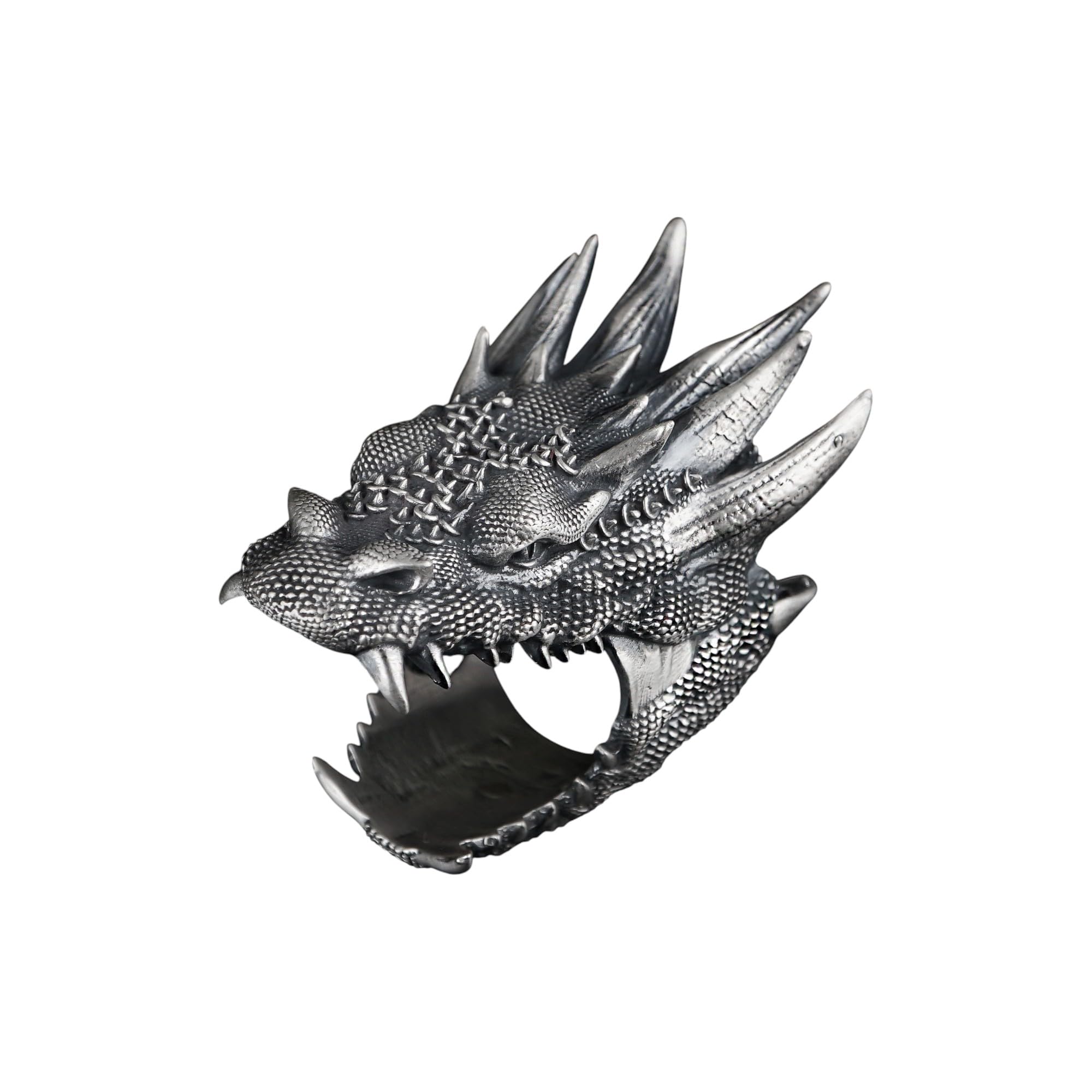 charmora Sterling Silver Dragon Rings, Serpent Thumb Ring, Asian ...
