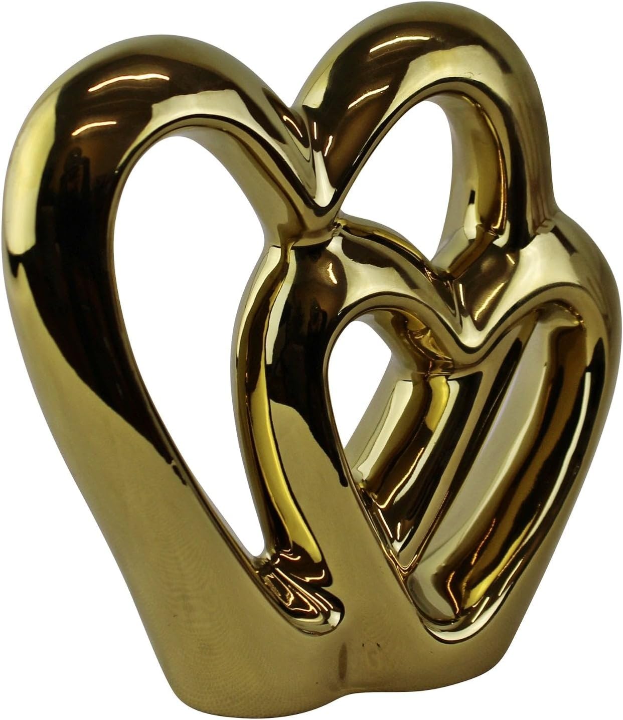 SIL Interiors Silver Double Heart Ornament : Amazon.co.uk: Home & Kitchen