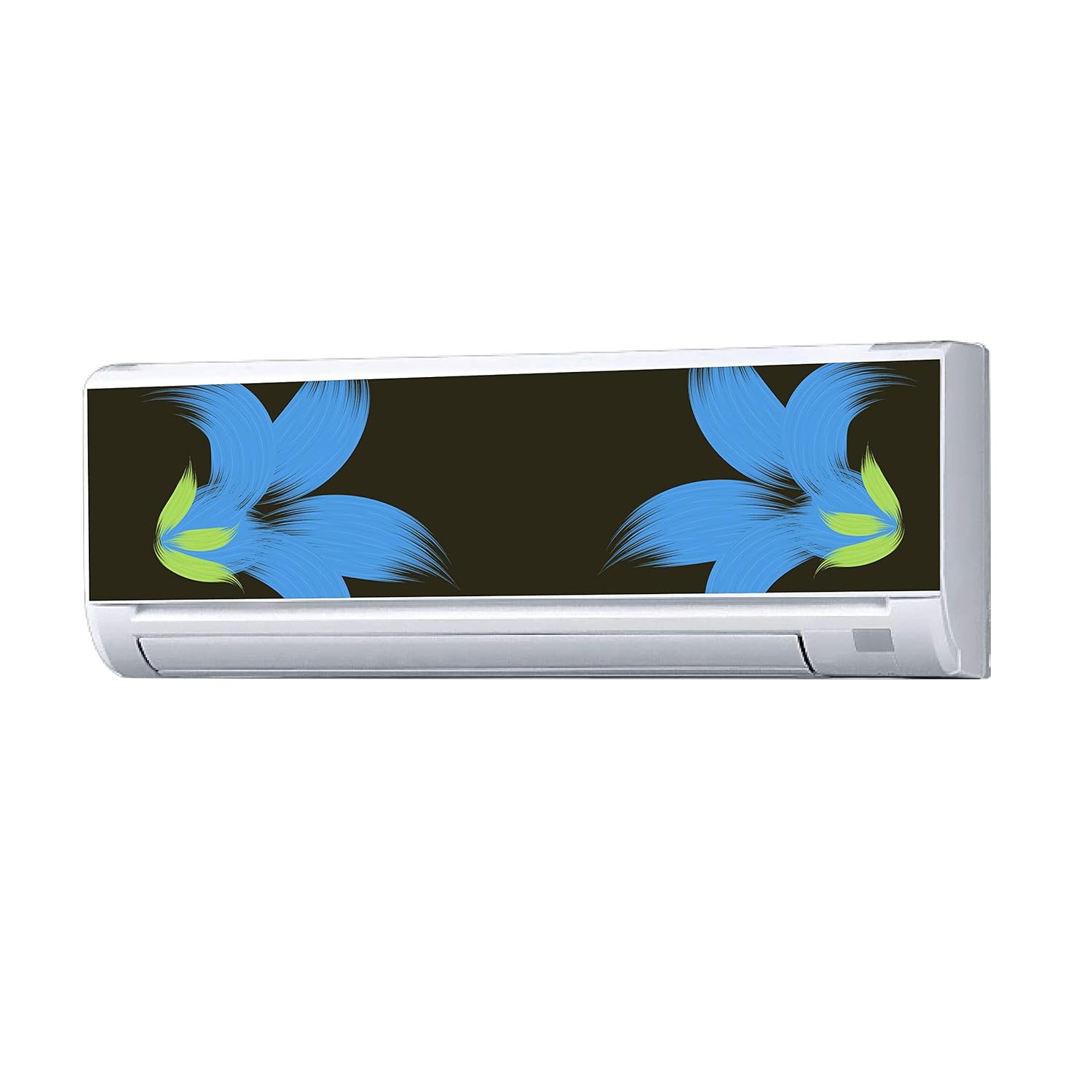 VVWV Beautiful Blue Flower AC Skin Sticker Full Wrapped Air Conditioner ...