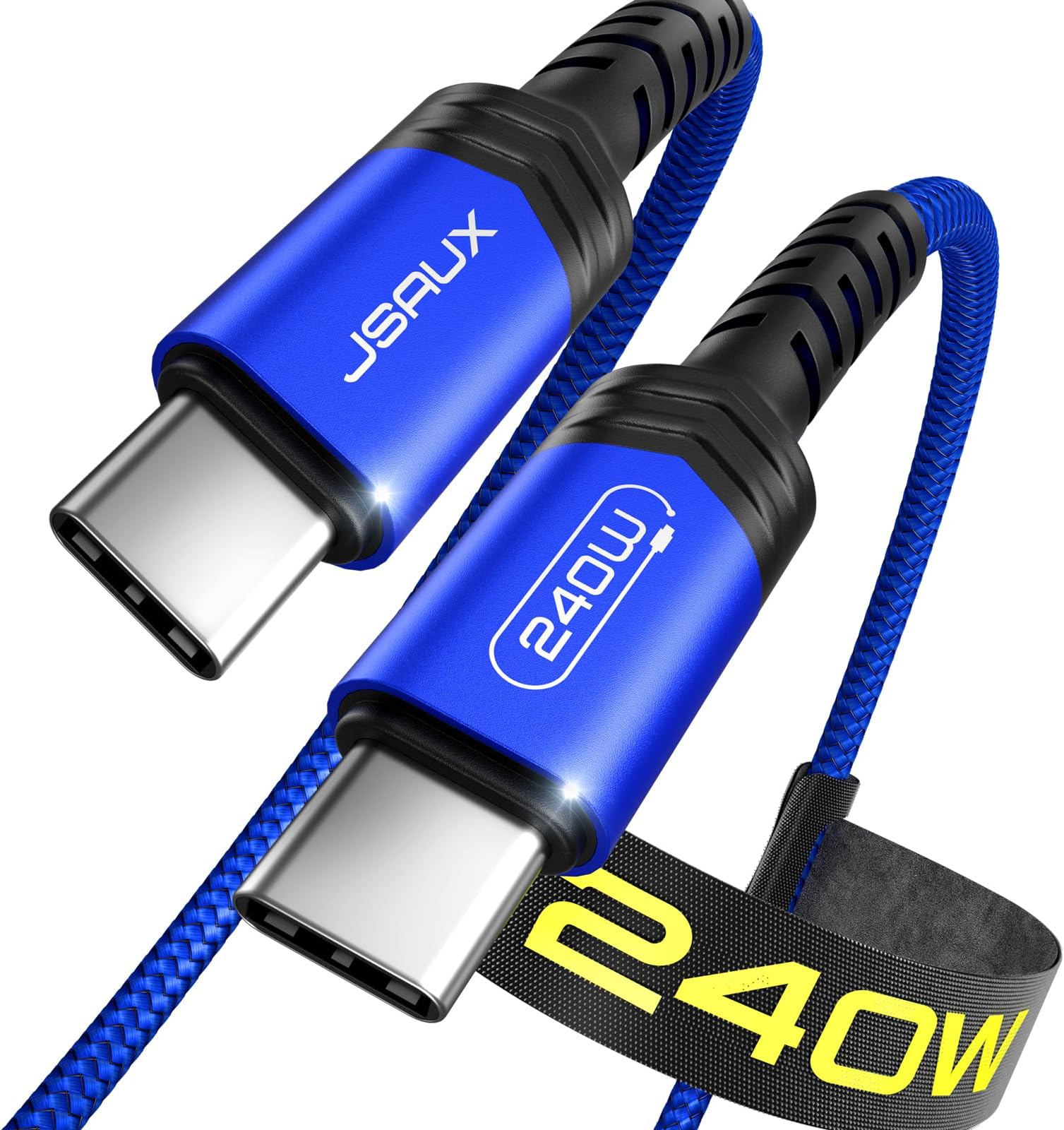 Amazon.com: JSAUX 240W USB-C Charge Cable 10FT, USB C to USB C Cord USB ...