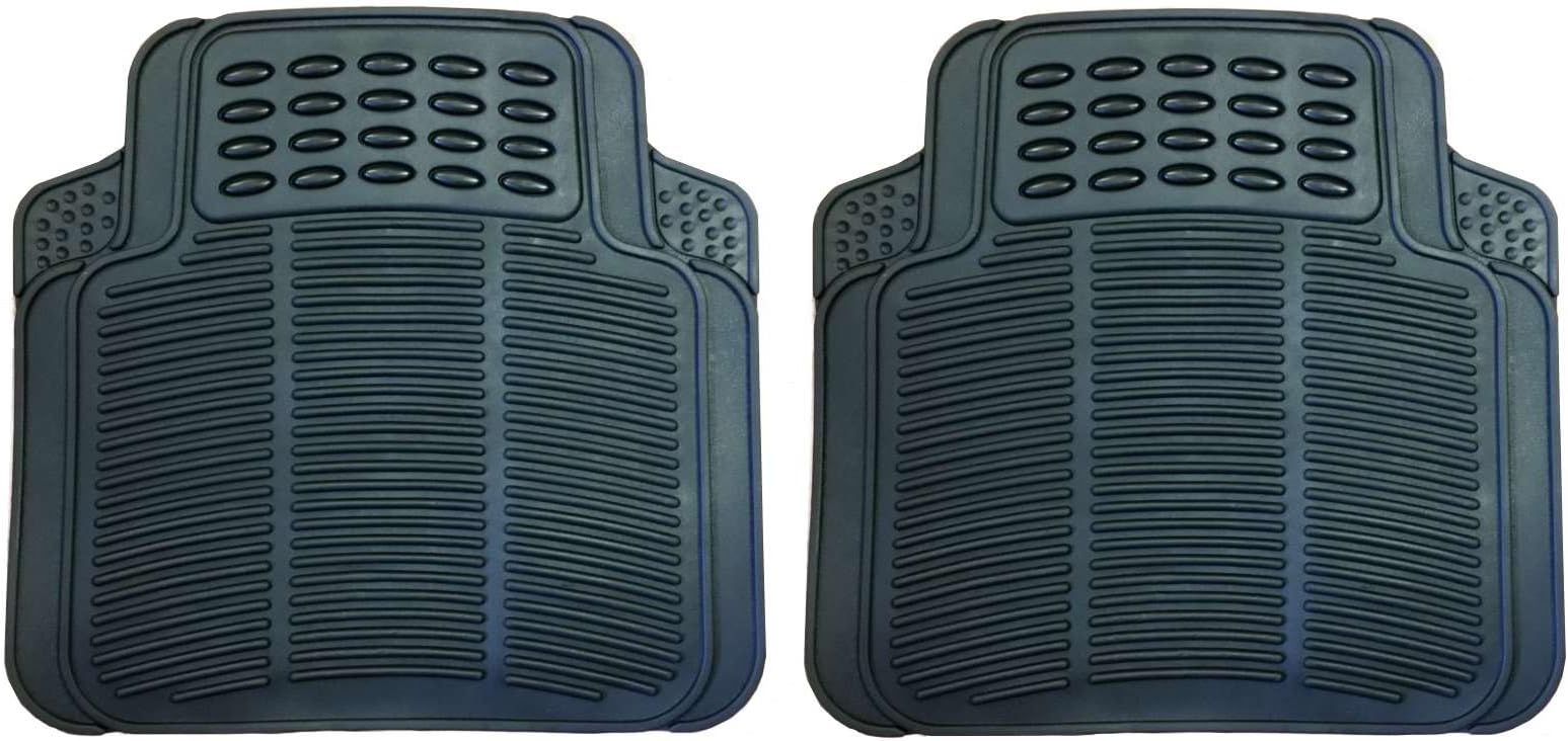 XtremeAuto® Heavy Duty Rear Rubber Non Slip Car Mats Includes ...
