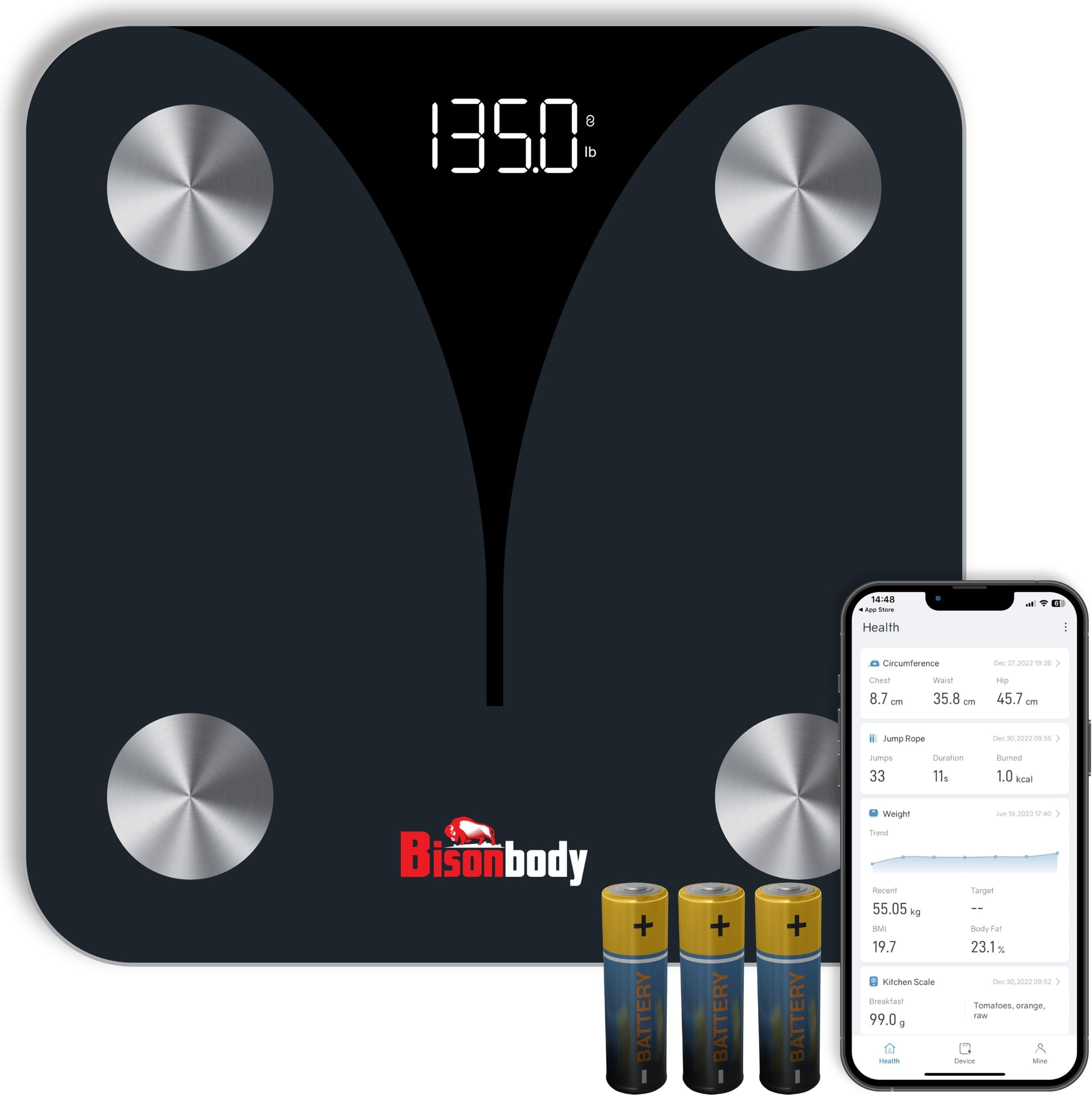 RENPHO Bluetooth Body Fat Scale With APP - Smart Digital Bathroom Scale ...