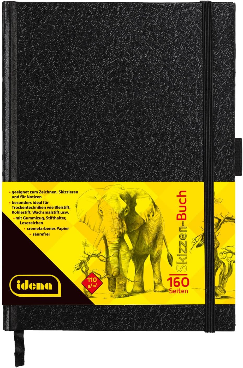 Idena 63143 - Quaderno per schizzi, A5, bianco, 80 fogli, 110 g/m² ...