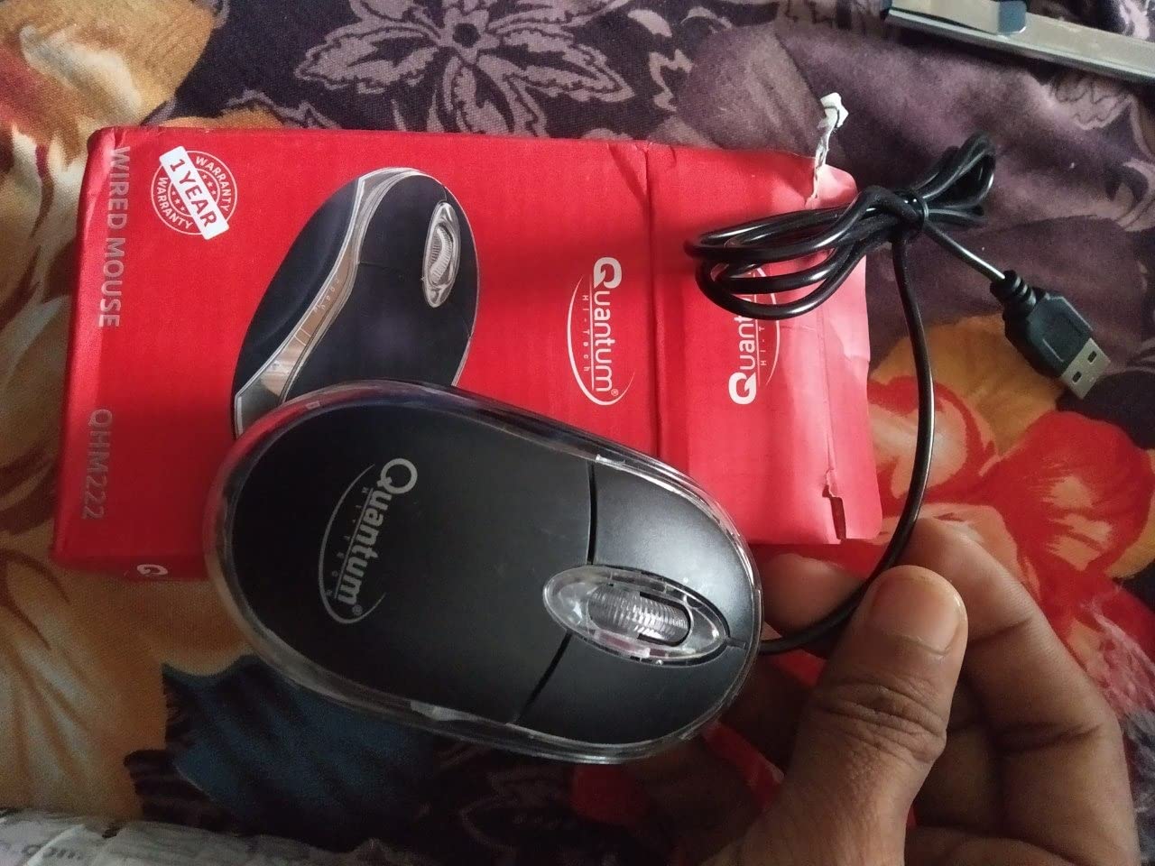 Amazon.in: Buy Quantum QHM222 3-Button 1000DPI Wired Optical Mouse ...