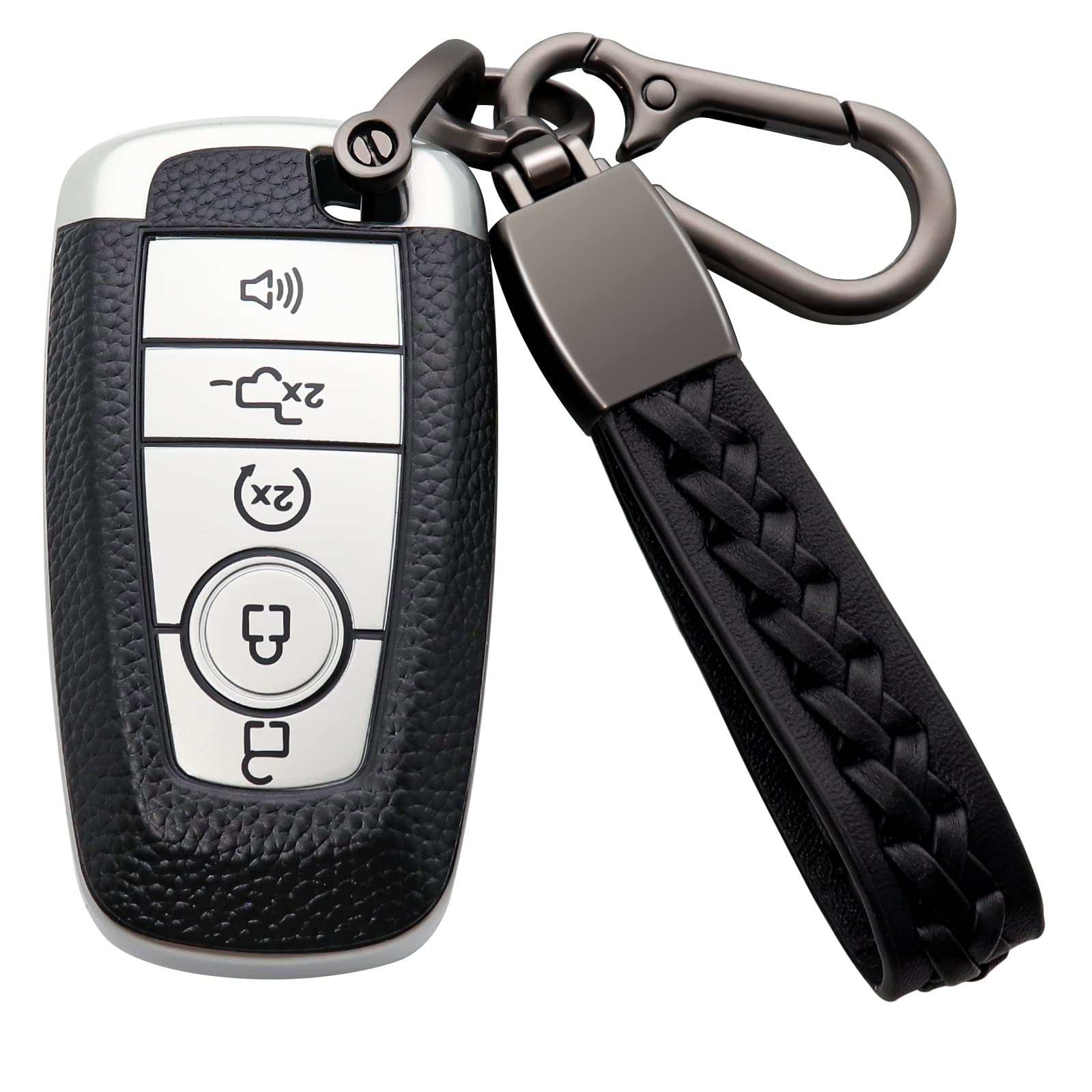 Amazon.com: Syodiesn for Ford Key Fob Cover Soft TPU with Keychain Key ...